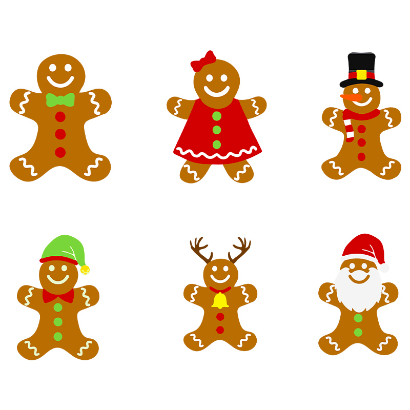 Gingerbread man bundle, gingerbread woman, Gingerbread santa | Inspire ...
