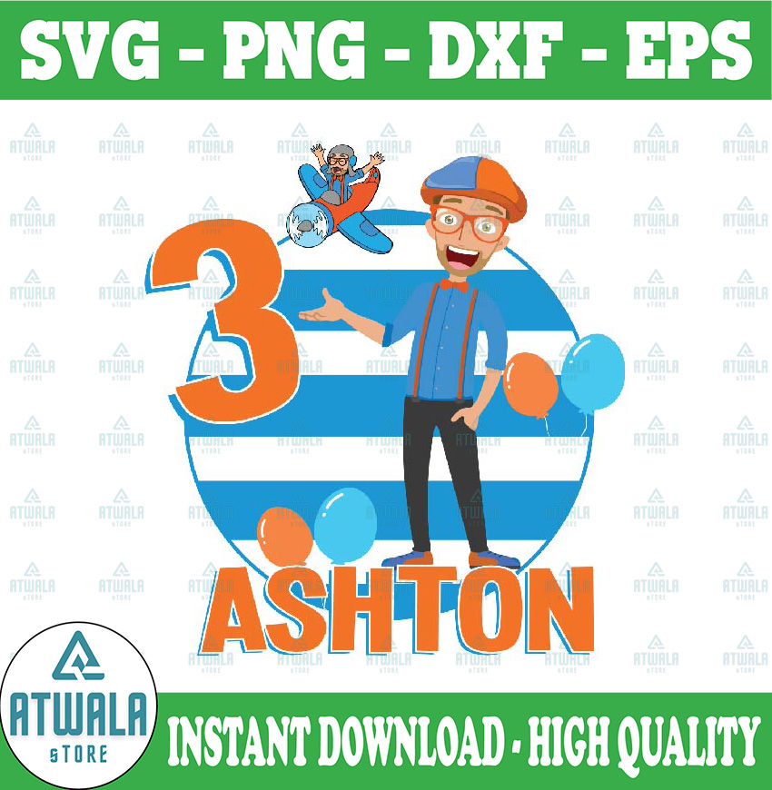 Birthday Blippi Boy Svg, Boy Birthday Matching Svg, Custom N | Inspire ...