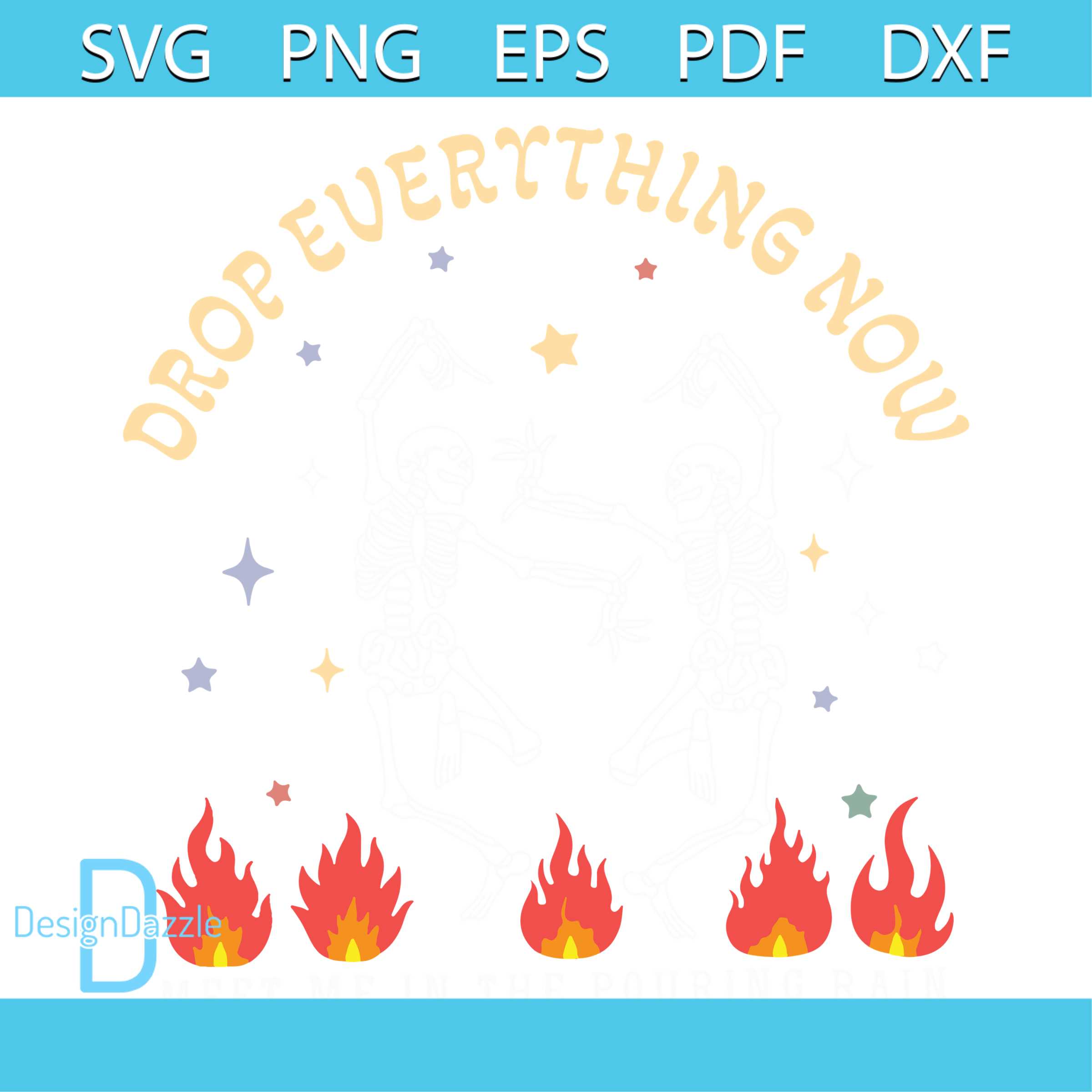 Drop Everything Now Vintage Skeleton SVG Graphic Designs Fil | Inspire ...