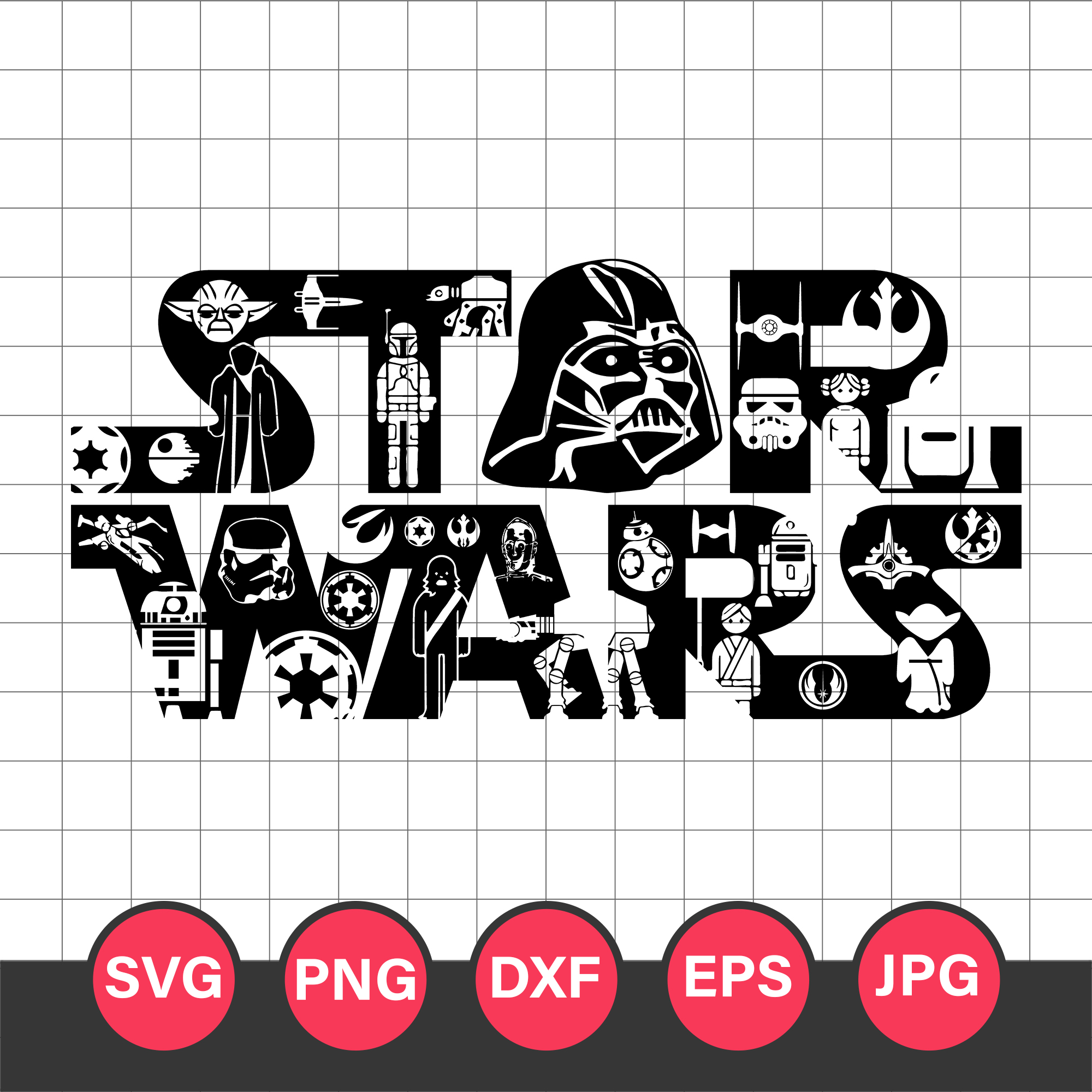 Star Wars Logo Svg, Star Wars Movies Svg, Star Wars Svg, Png | Inspire ...