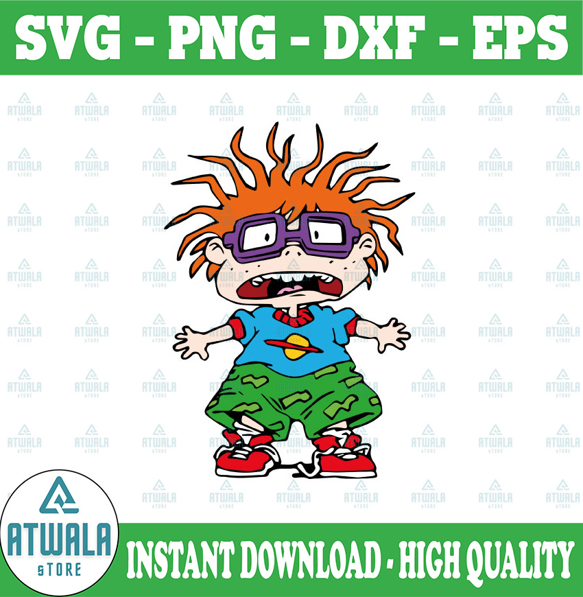 Chuckie Finster Rugrats SVG, PNG, dxf, Cricut, Silhouette Cu | Inspire ...