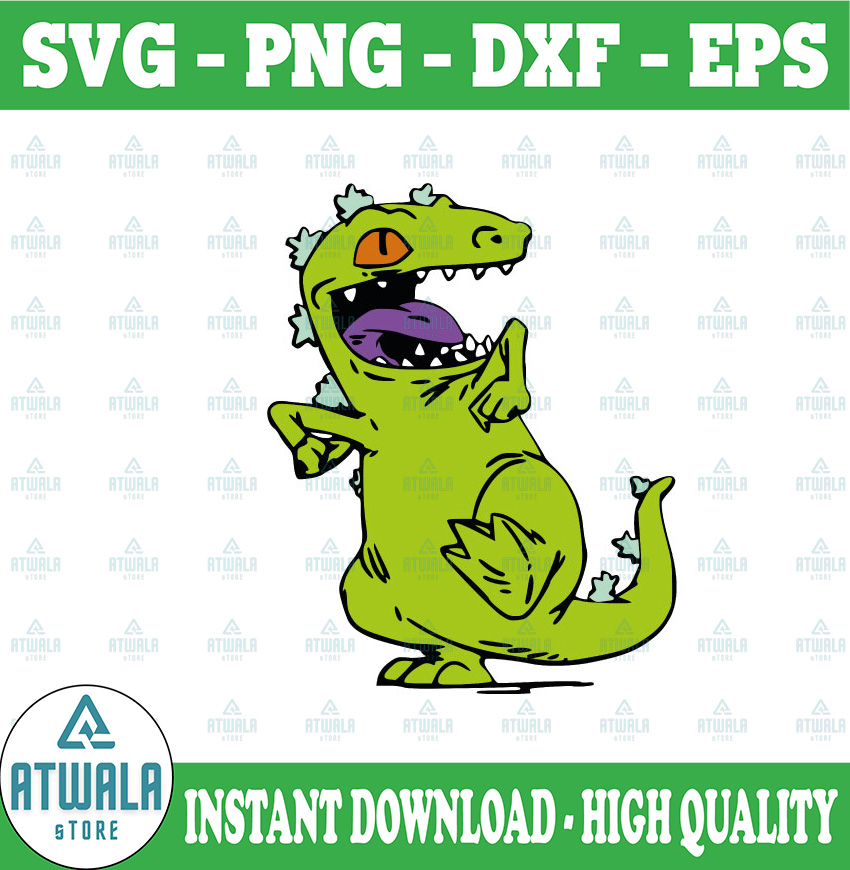 Reptar Rugrats SVG,png, dxf, Cricut, Silhouette Cut File, In - Inspire ...