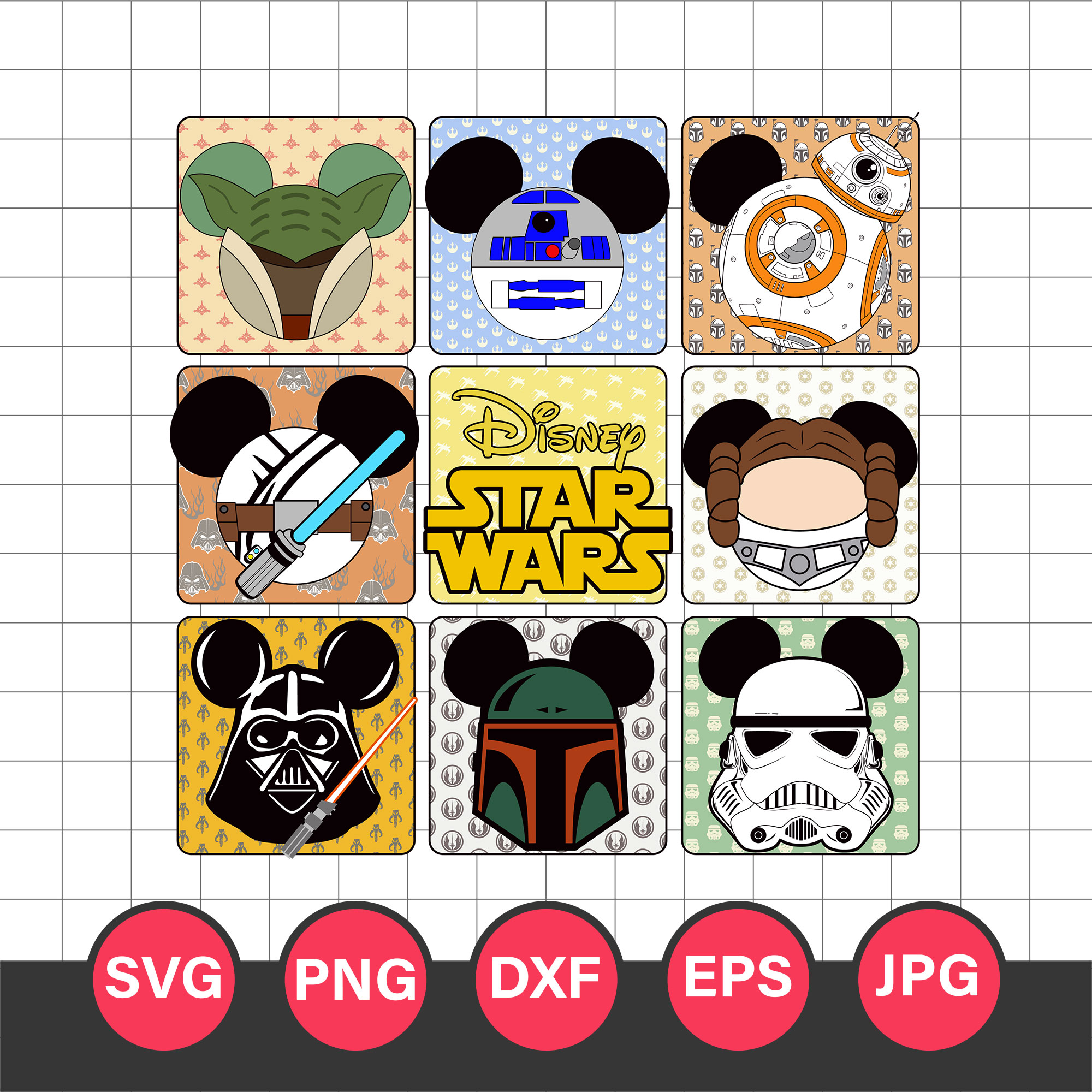 Disney Star Wars Svg, Star Wars Svg, Disney Svg, Png Jpg Dxf - Inspire ...