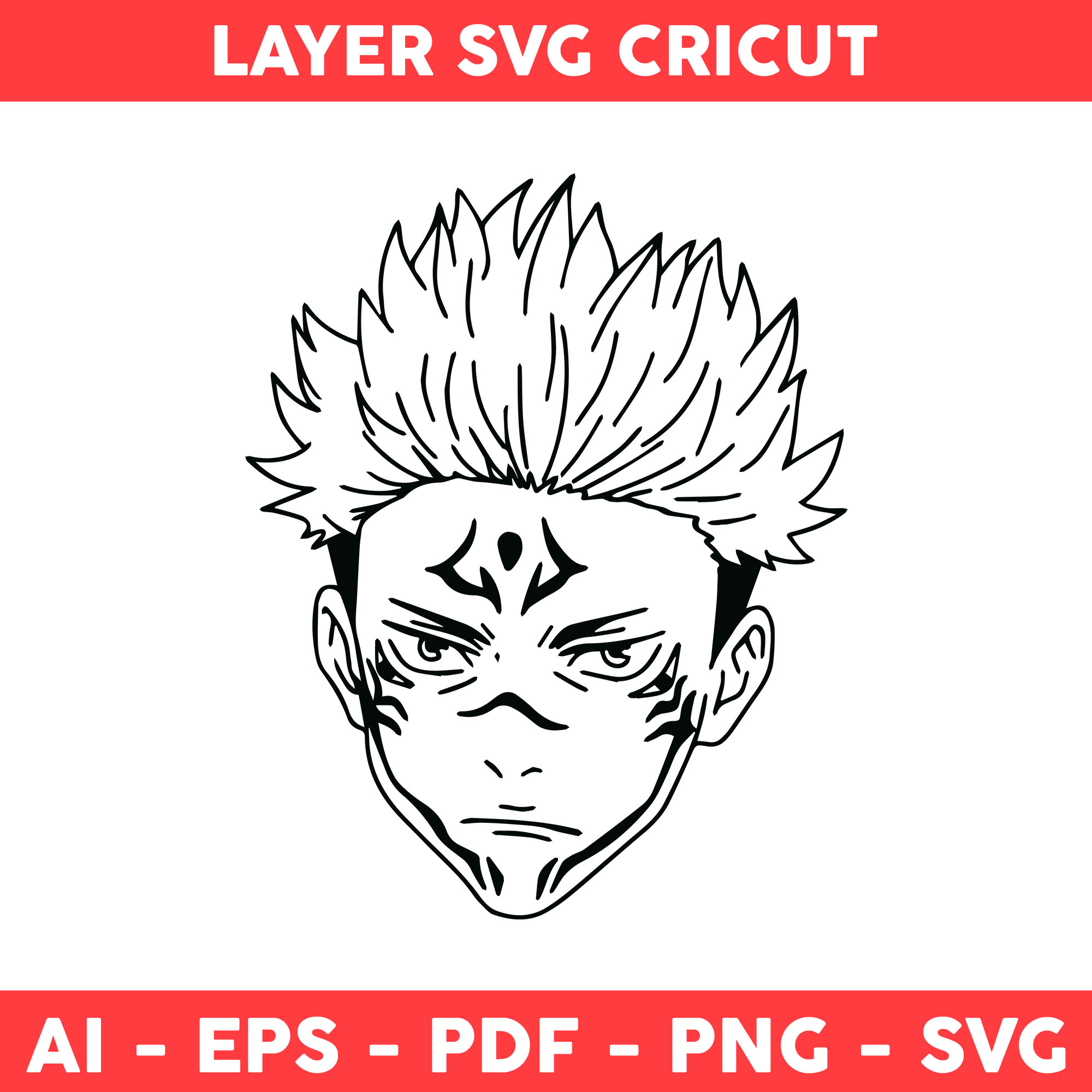 Ryomen Sukuna Svg, Sukuna Svg, Sukuna Head Svg, Jujutsu Kais | Inspire ...