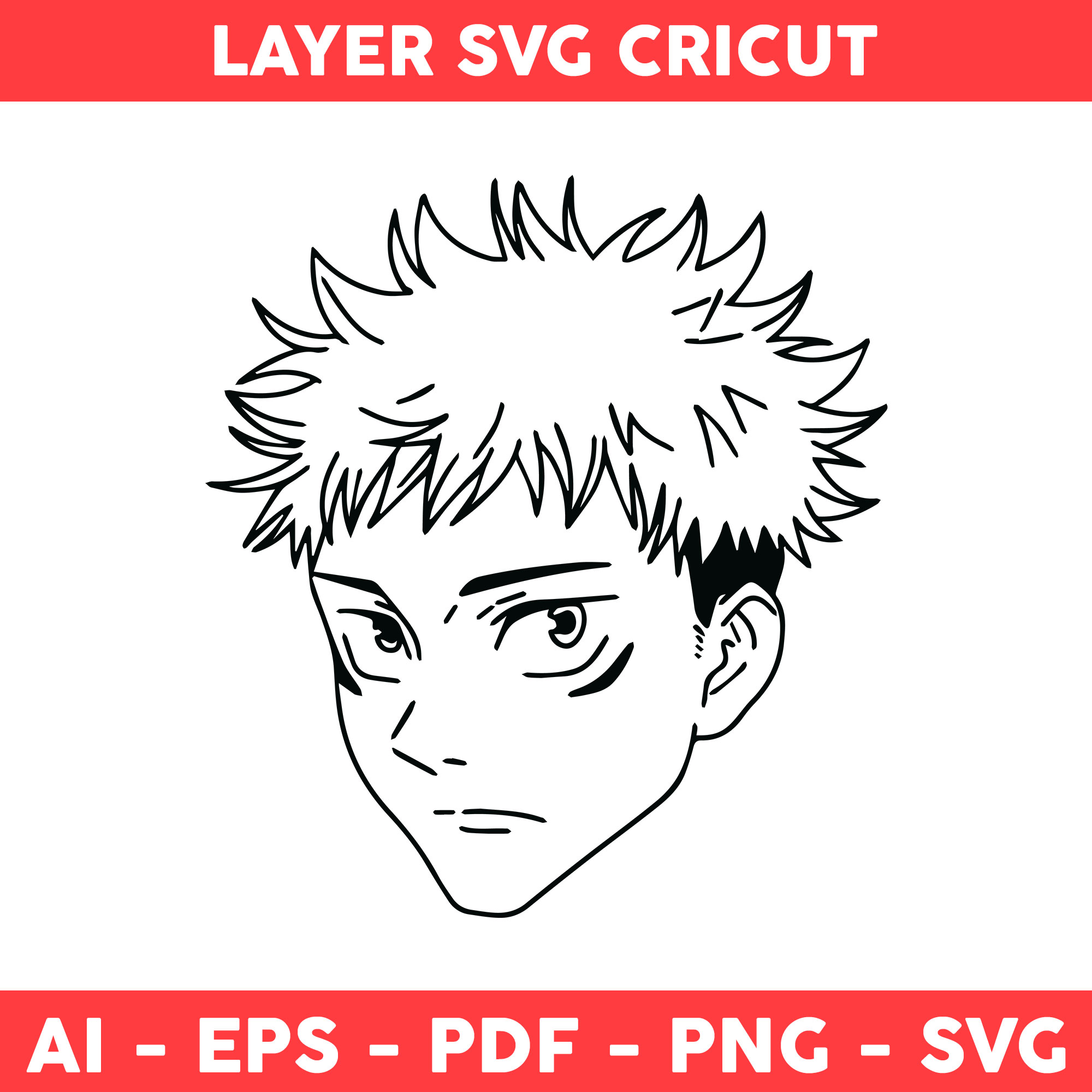 Itadori Yuji Svg, Itadori Svg, Itadori Head Svg, Jujutsu Kai | Inspire ...