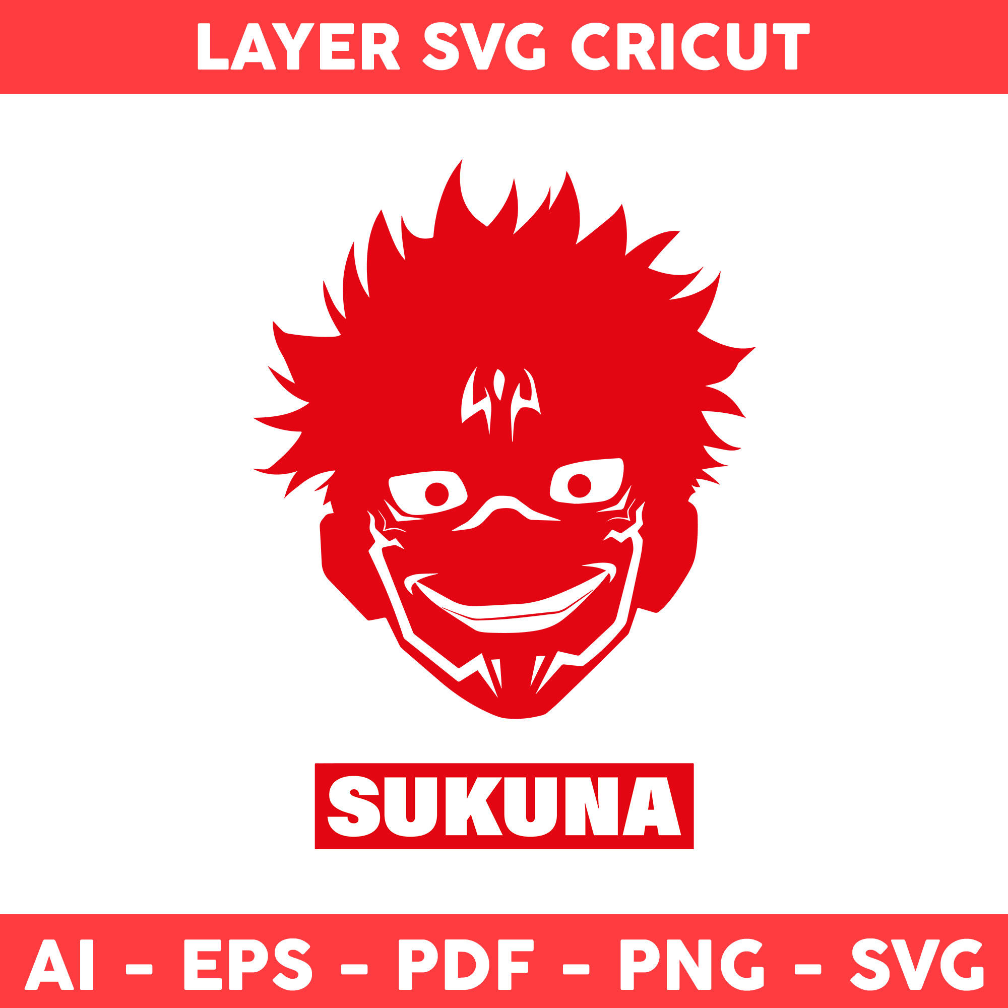 Ryomen Sukuna Svg, Sukuna Svg, Sukuna Face Svg, Jujutsu Kais - Inspire ...