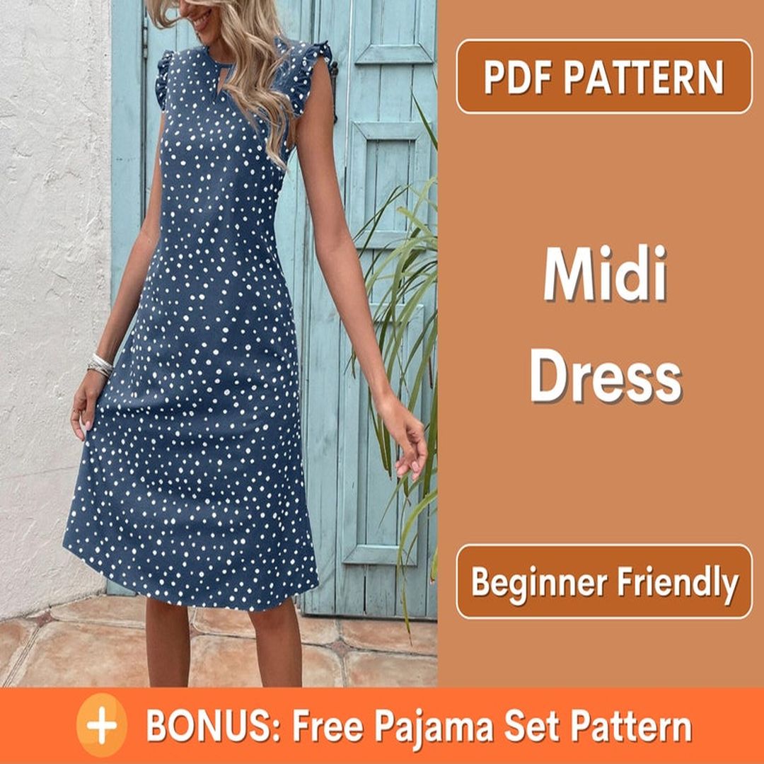 Dress Sewing Pattern | Ruffle Dress Pattern| Easy dress patt | Inspire ...