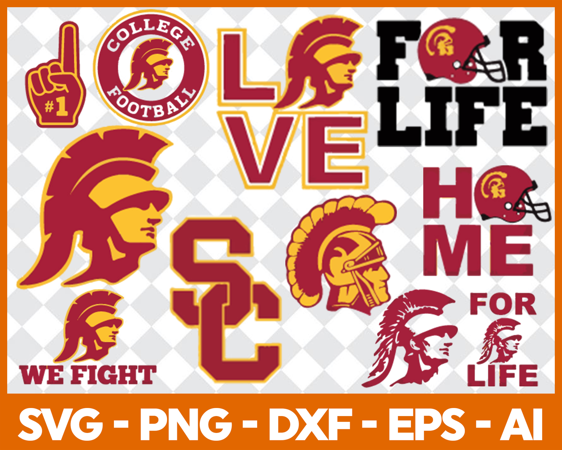 USC Trojans Football SVG Bundle | Inspire Uplift