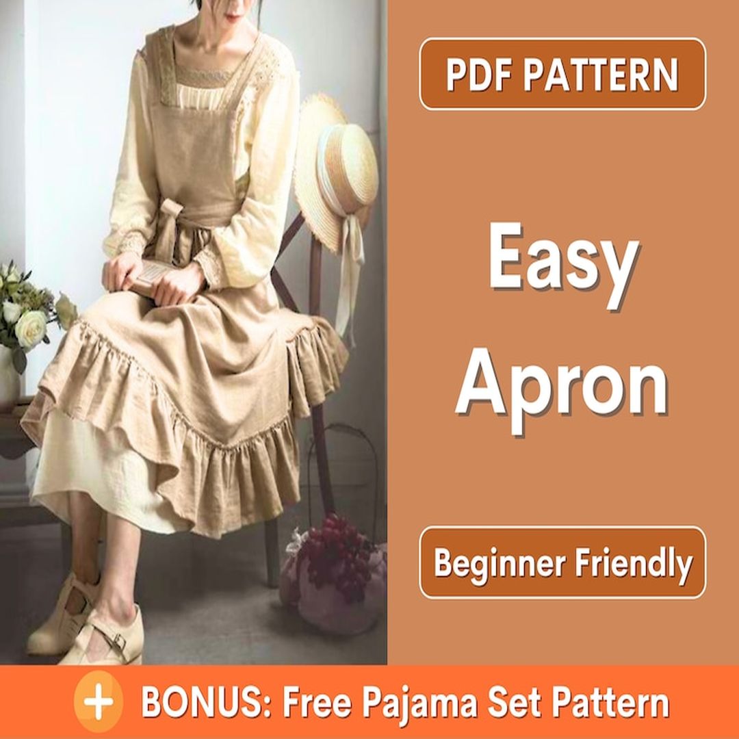 PDF Sewing Pattern Apron - Pinafore Pattern- Pinafore Apron | Inspire ...