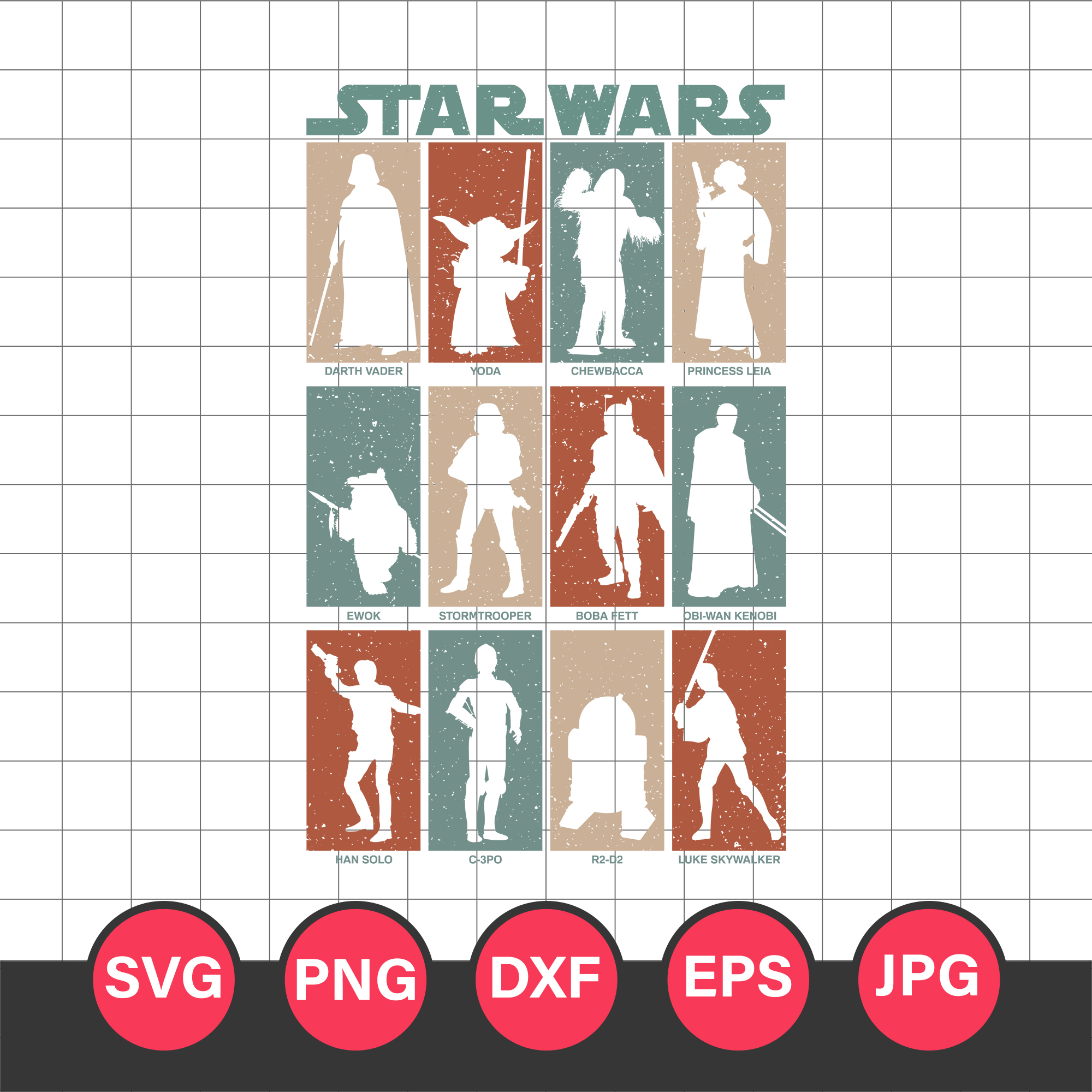 Star Wars Moive Svg, Star Wars Charactera Svg, Star Wars Svg | Inspire ...