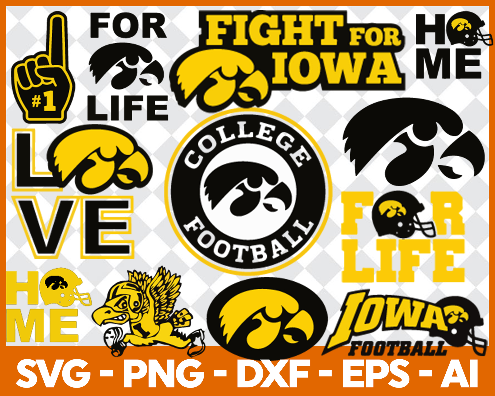 Iowa Hawkeyes Svg Bundle, Iowa Hawkeyes Svg, Sport Svg, Ncaa | Inspire ...
