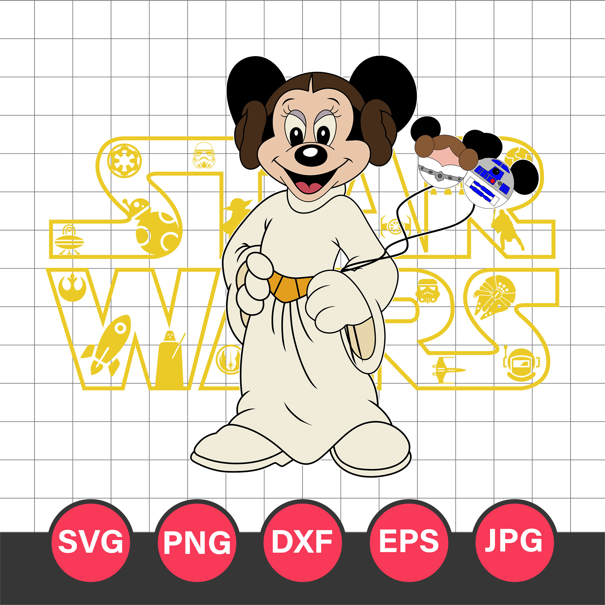 Minnie Star Wars Svg, Disney Star Wars Svg, Star Wars Svg, P - Inspire ...