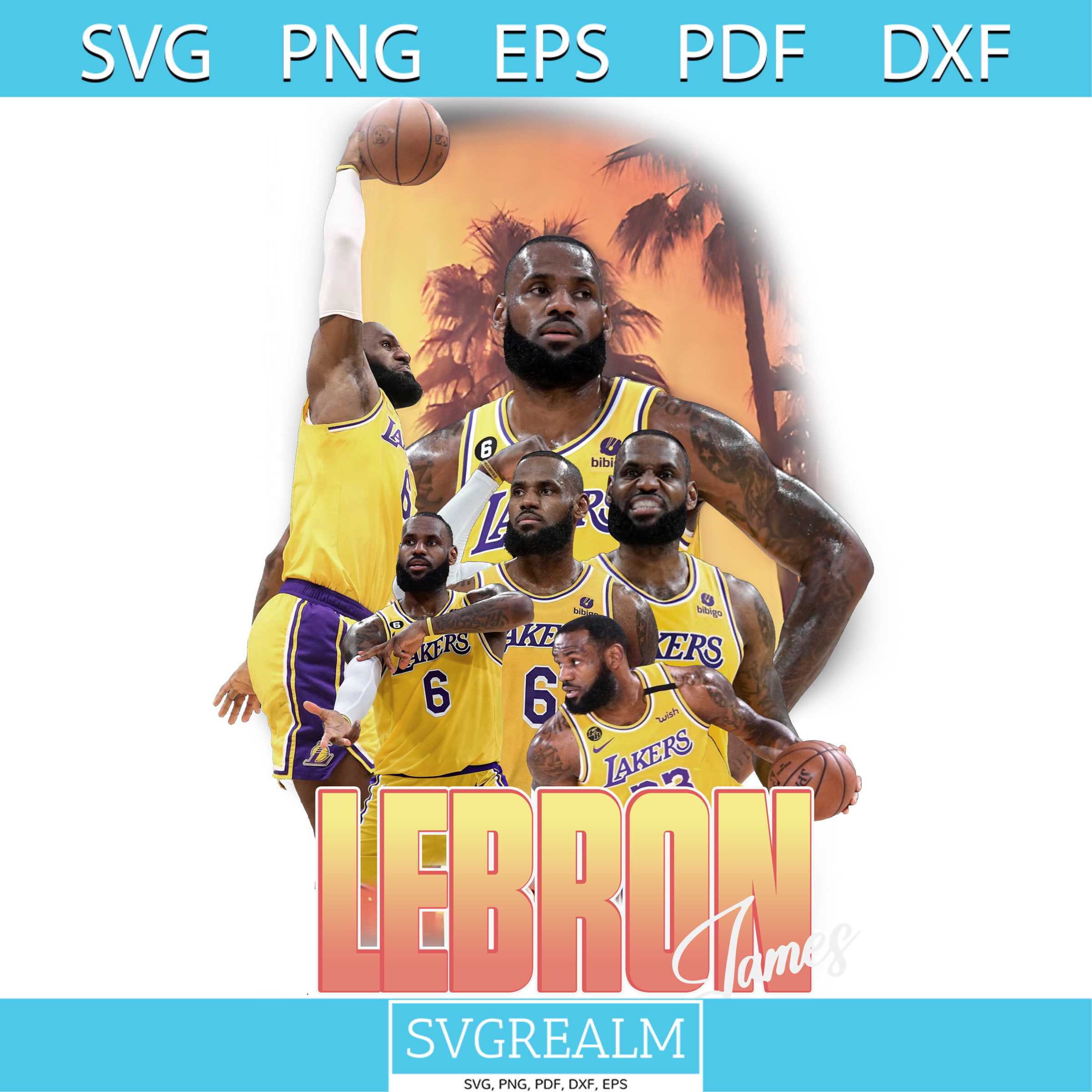 Lebron James NBA Basketball Png Silhouette Sublimation Files | Inspire ...