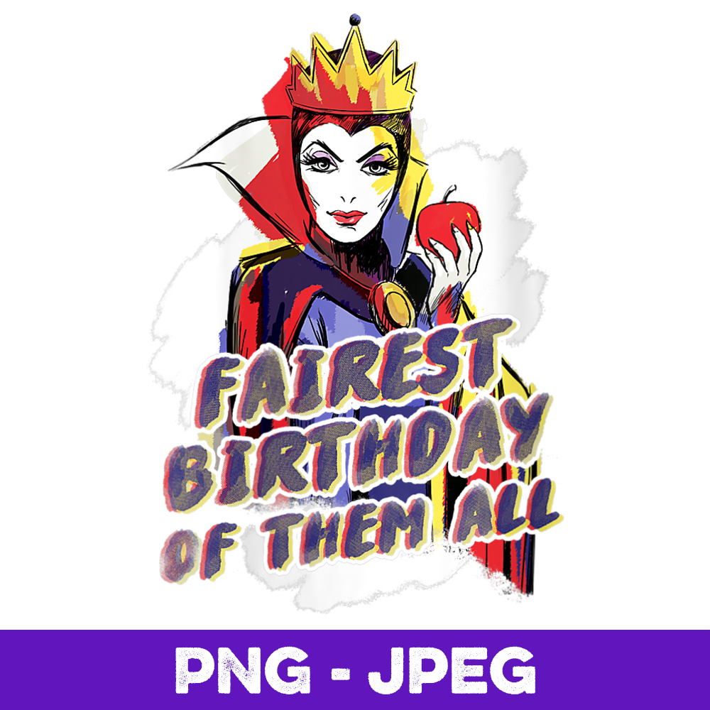 Womens Disney Villains Evil Queen Fairest Birthday Of Them A - Inspire ...