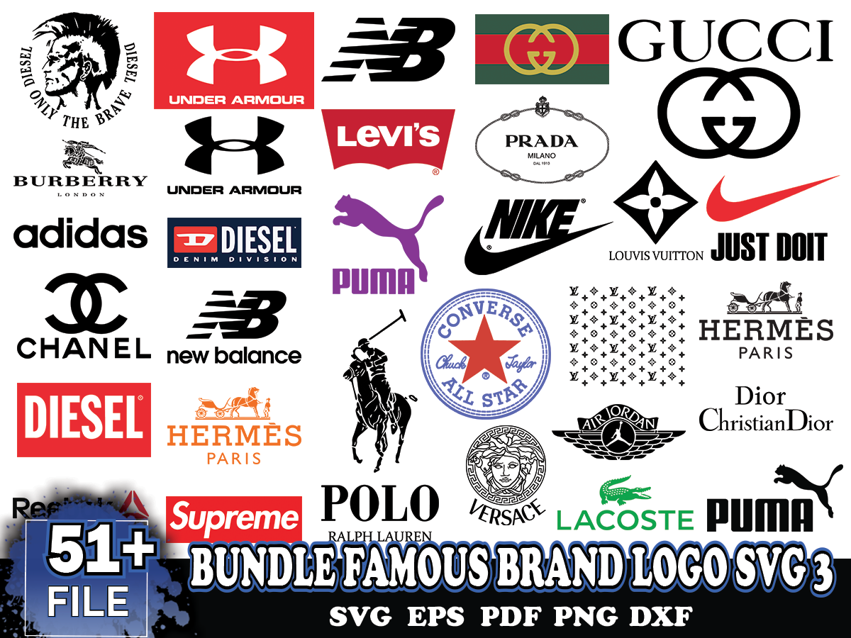 Bundle Famous Brand Logo Svg 3, File For Cricut | Inspire Uplift