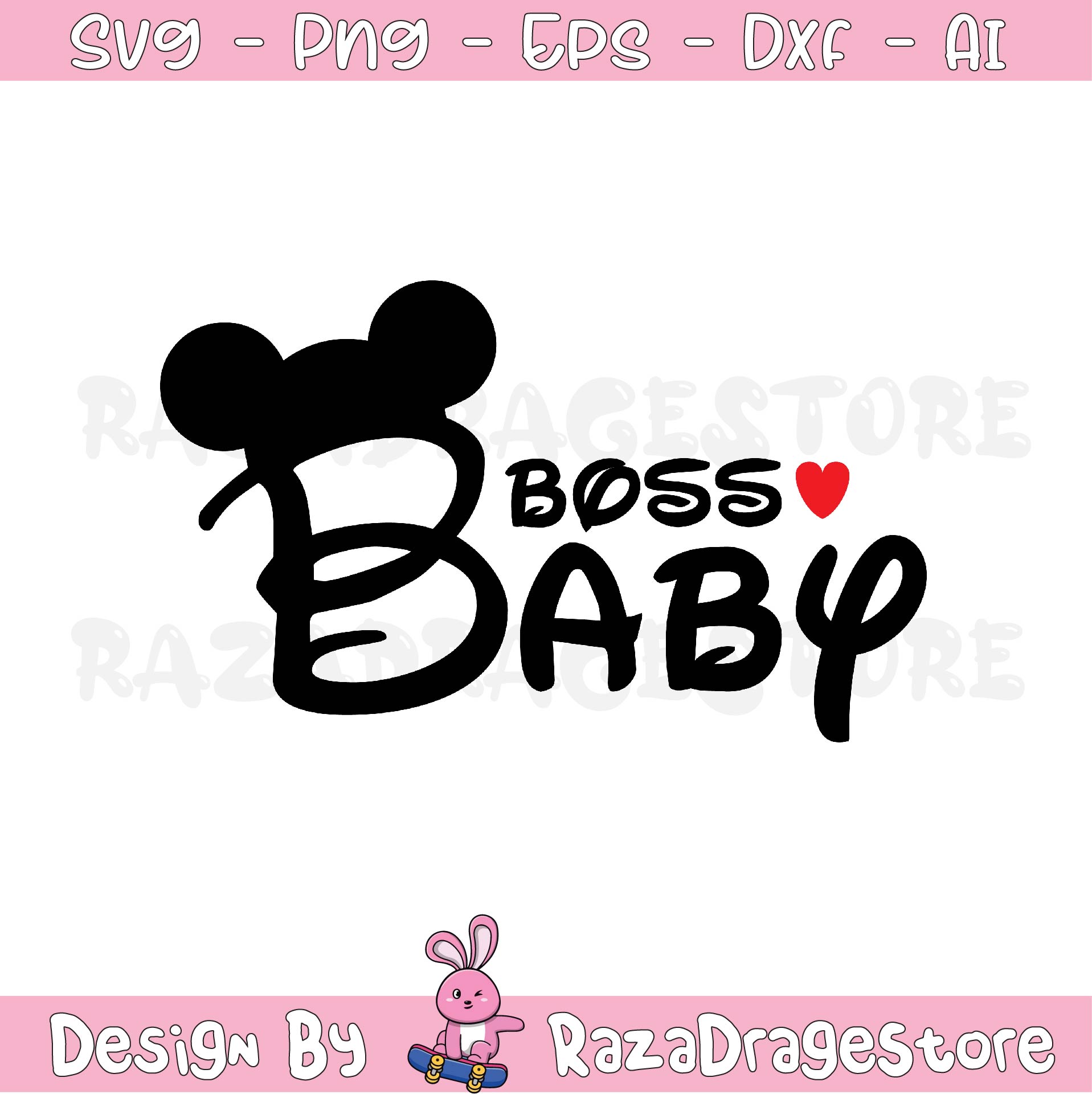 Boss Baby Mickey Svg, Boss Baby Svg, Svg, Dxf, Cricut, Silho - Inspire ...