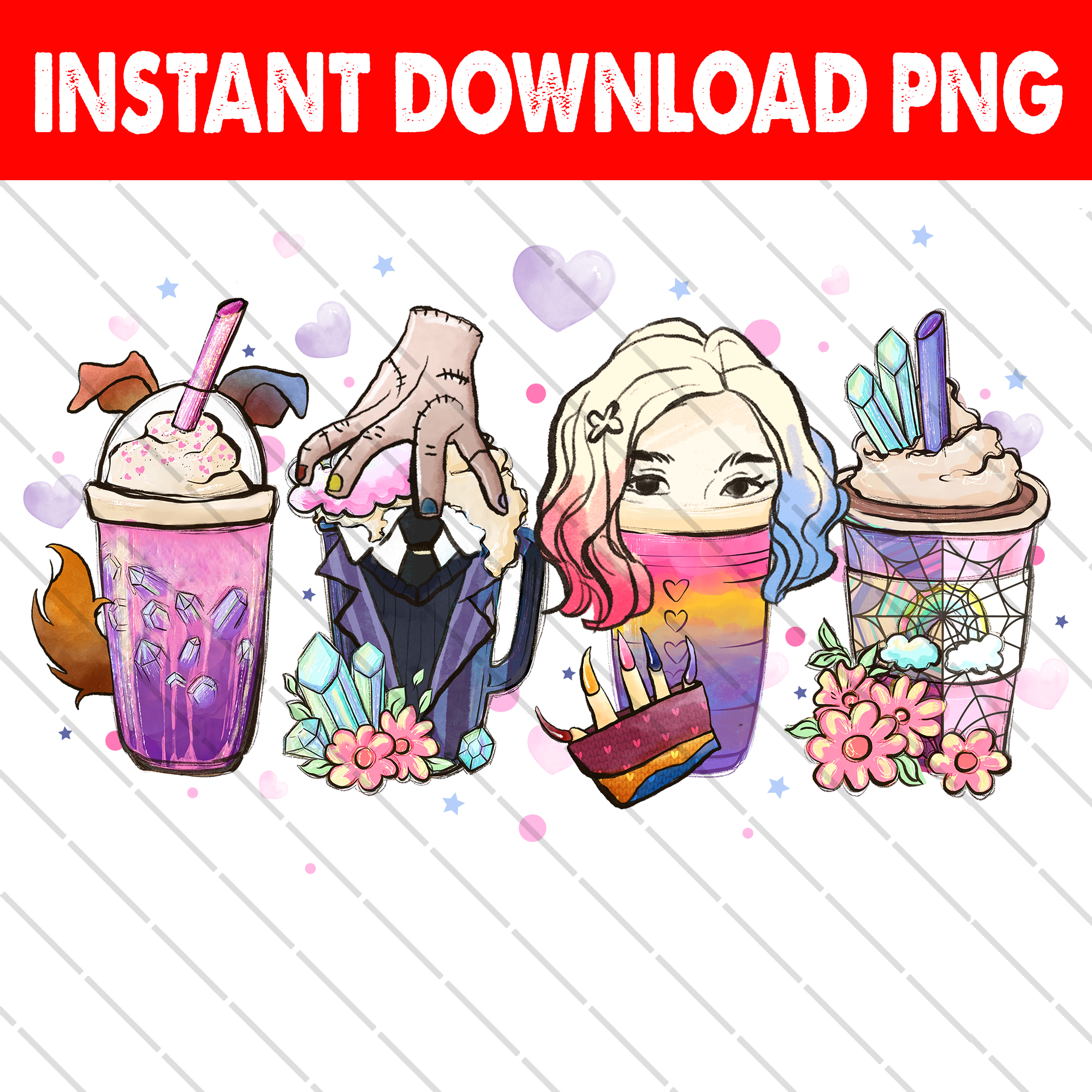 Wednesday Addams Png, Enid Coffee Design, Addams Family Can - Inspire ...