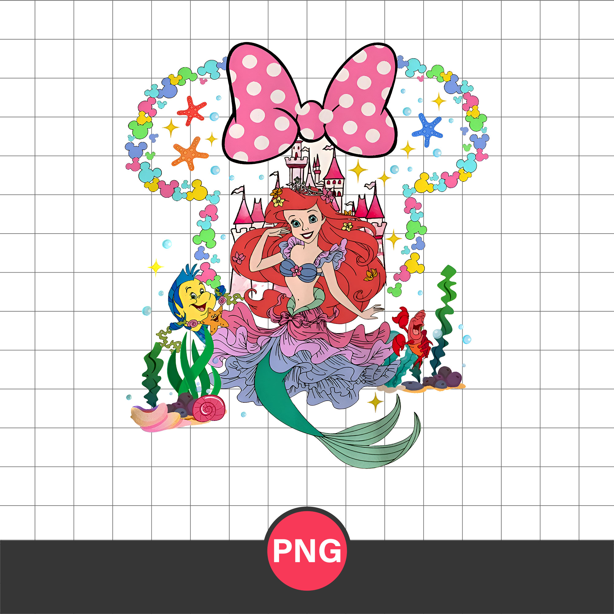 Little Mermaid Minnie Png, Ariel Mermaid Png, The Little Mer - Inspire ...