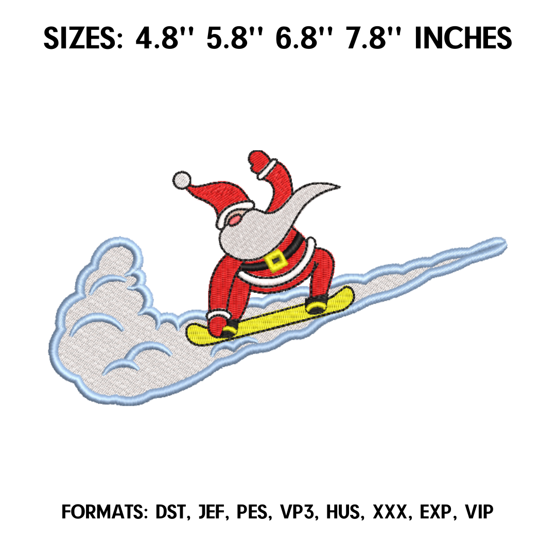 Santa Claus Embroidery Design File, New Year Embroidery Desi | Inspire ...