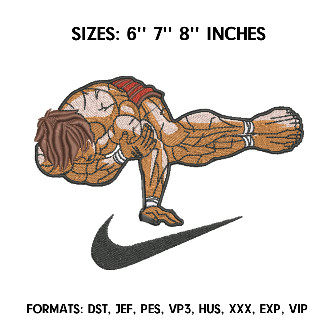 Hanma Baki Embroidery Design File, Baki Hanma Anime Embroide | Inspire ...