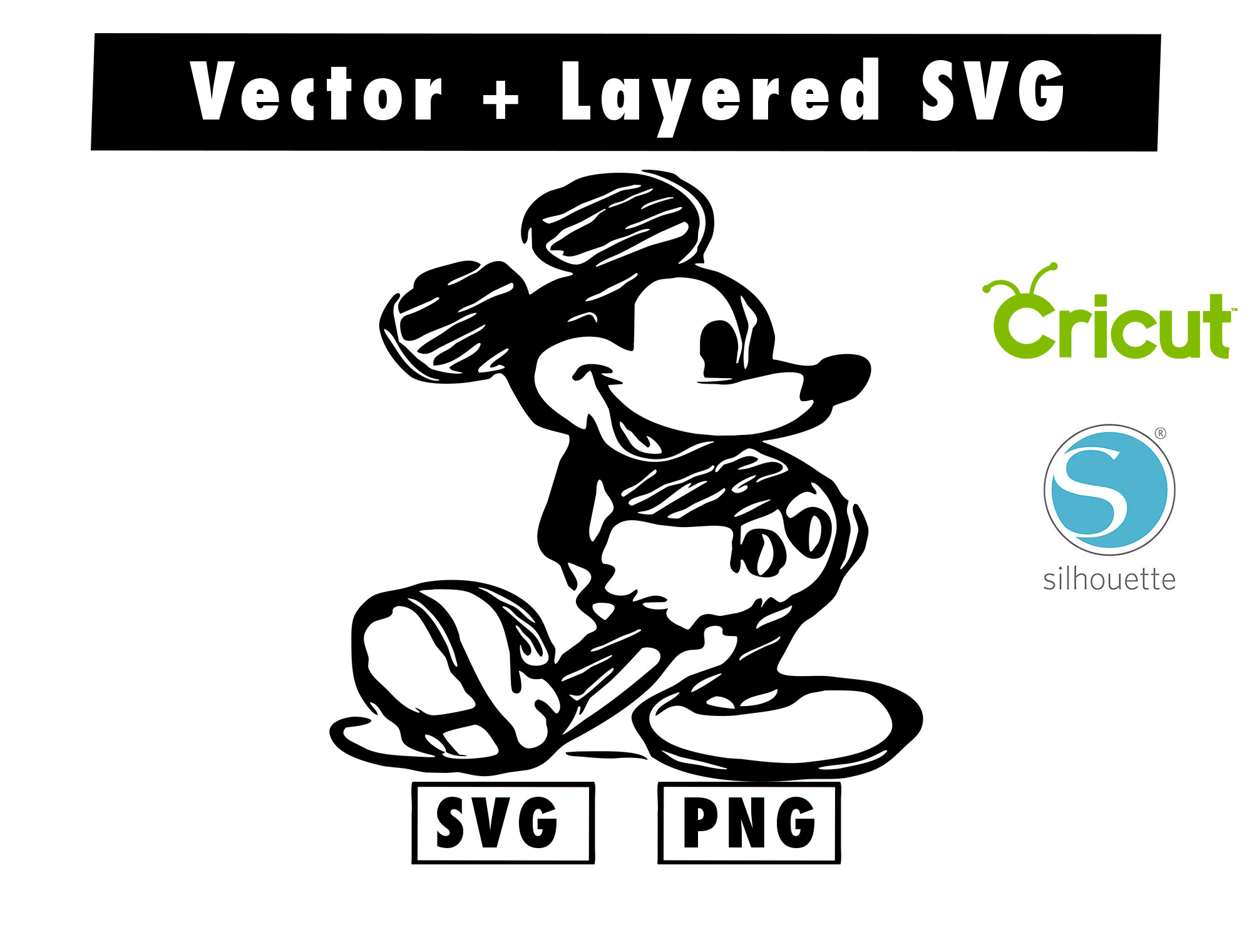 Mickey Mouse svg and png files for cricut machine , anime sv | Inspire ...