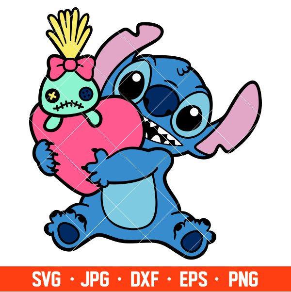 Stitch Scrump Svg, Love Svg, Valentine's Day Svg, Disney Svg | Inspire ...