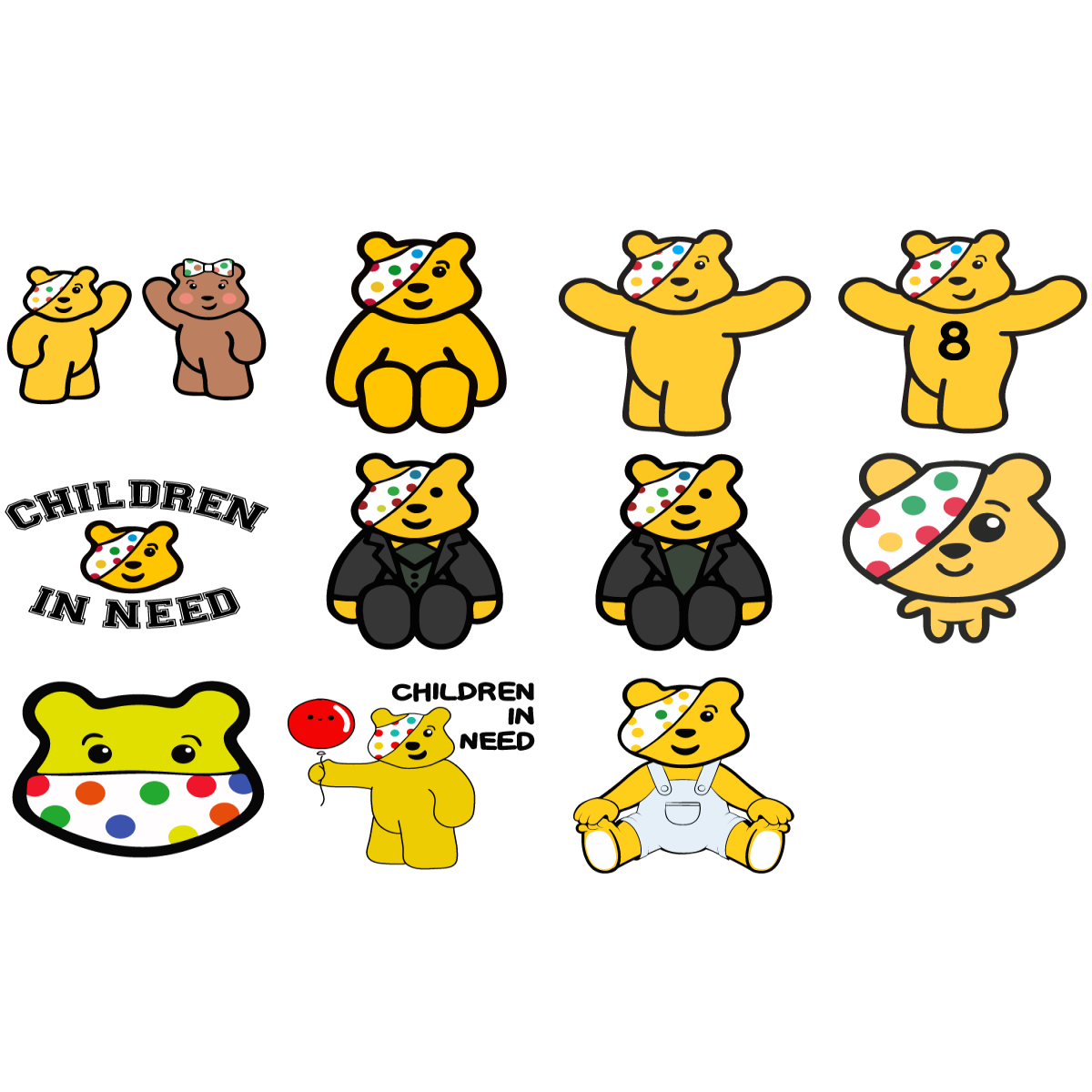 Children In Need Pudsey Bear Bundle SVG | Inspire Uplift