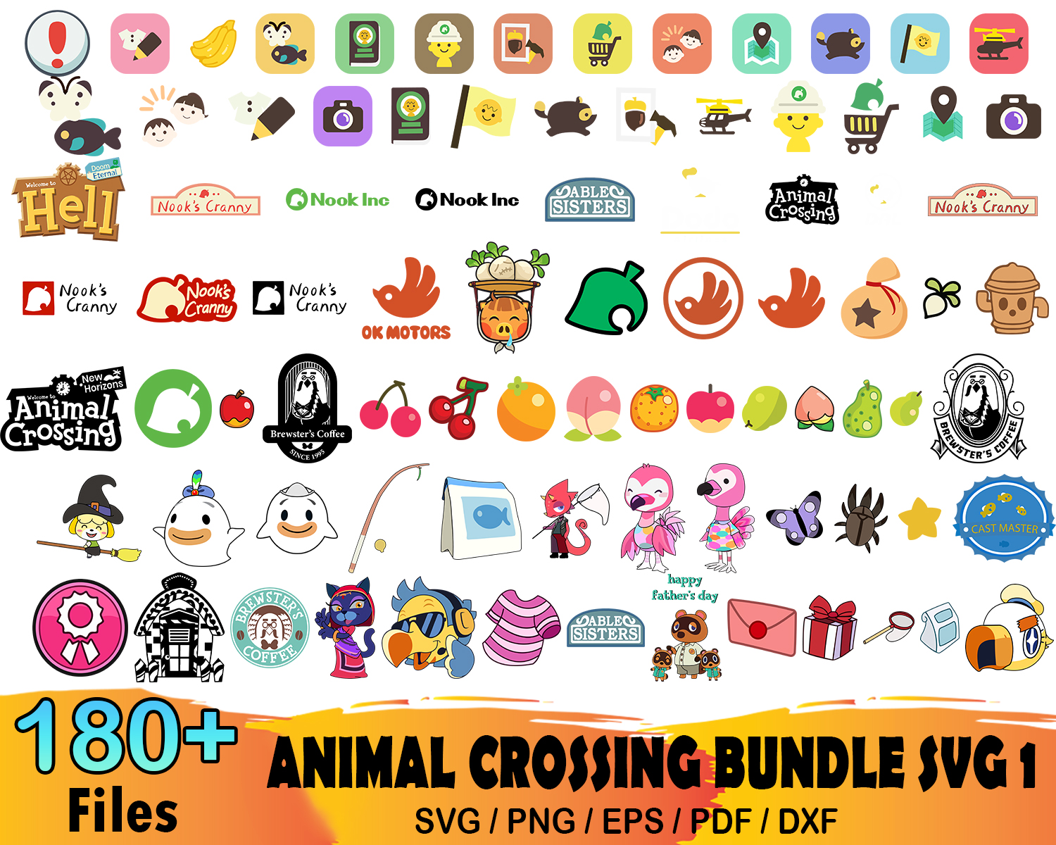 180 Animal Crossing Bundle Svg, Animal Crossing Svg, Tom Noo - Inspire ...