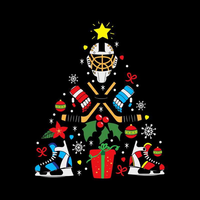 Ice Hockey Christmas, Hockey Christmas Ornament Tree, Hockey | Inspire ...