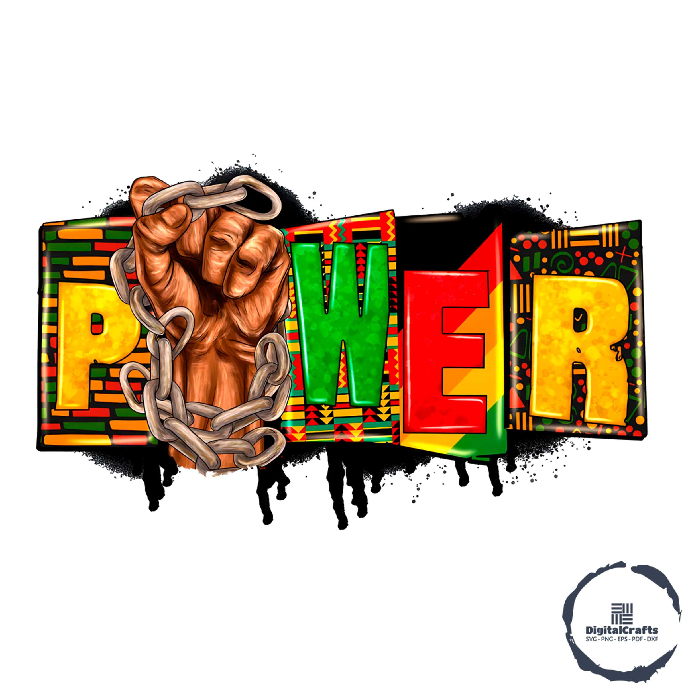 Black Power Black History Png Silhouette Sublimation Files | Inspire Uplift