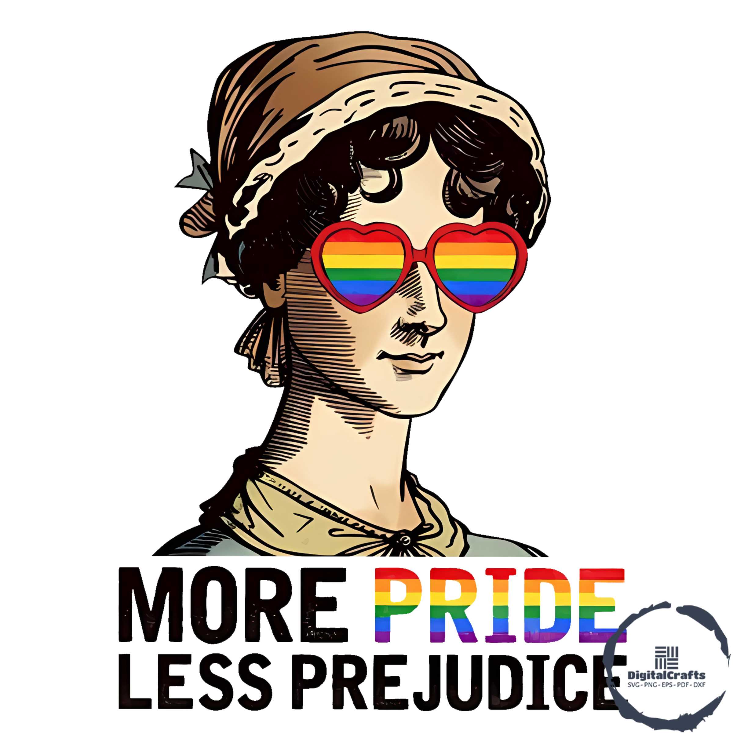More Pride Less Prejudice LGBT PNG Sublimation Design | Inspire Uplift