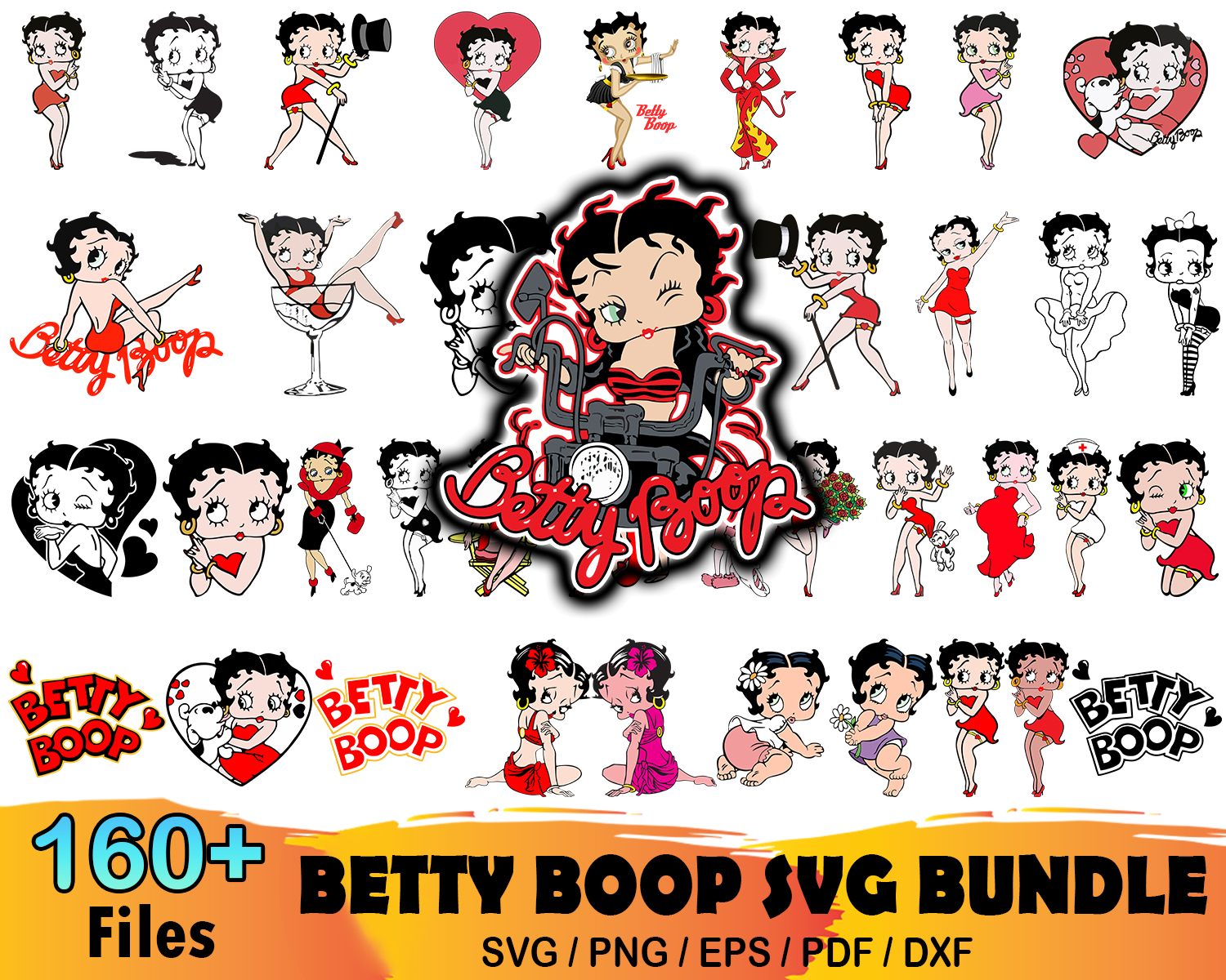 160 Betty Boop Svg Bundle, Betty Boop Vector, Betty Boop Bun | Inspire ...