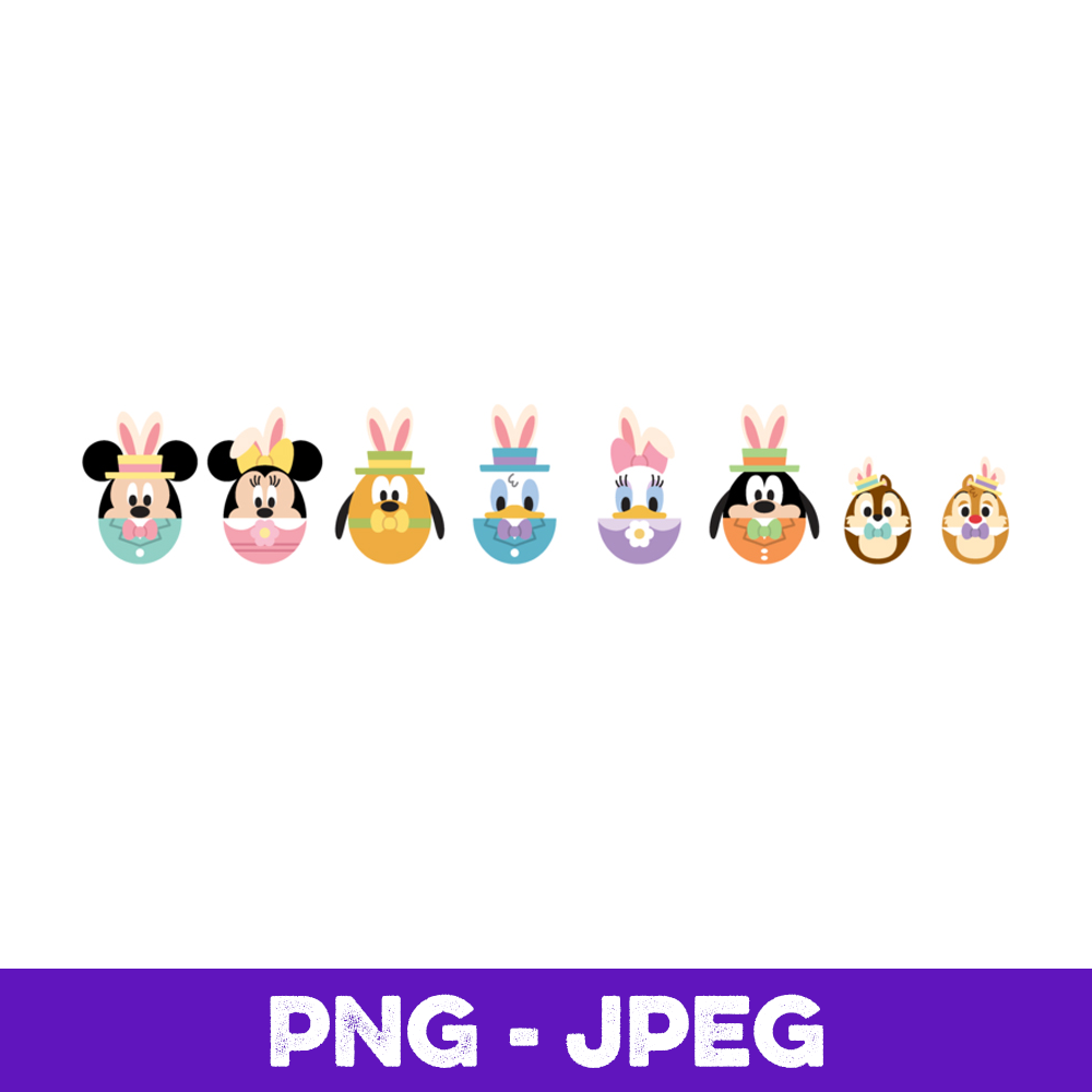 Disney Mickey and Friends Easter Eggs Bunny Ears V1 - Inspire Uplift