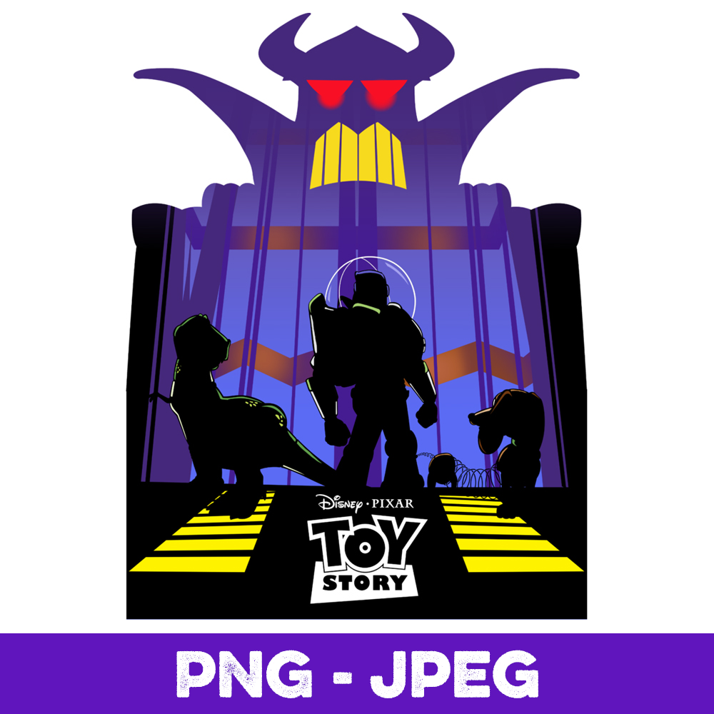 Disney Pixar Toy Story Zurg Frame Buzz Silhouette Logo V1 - Inspire Uplift