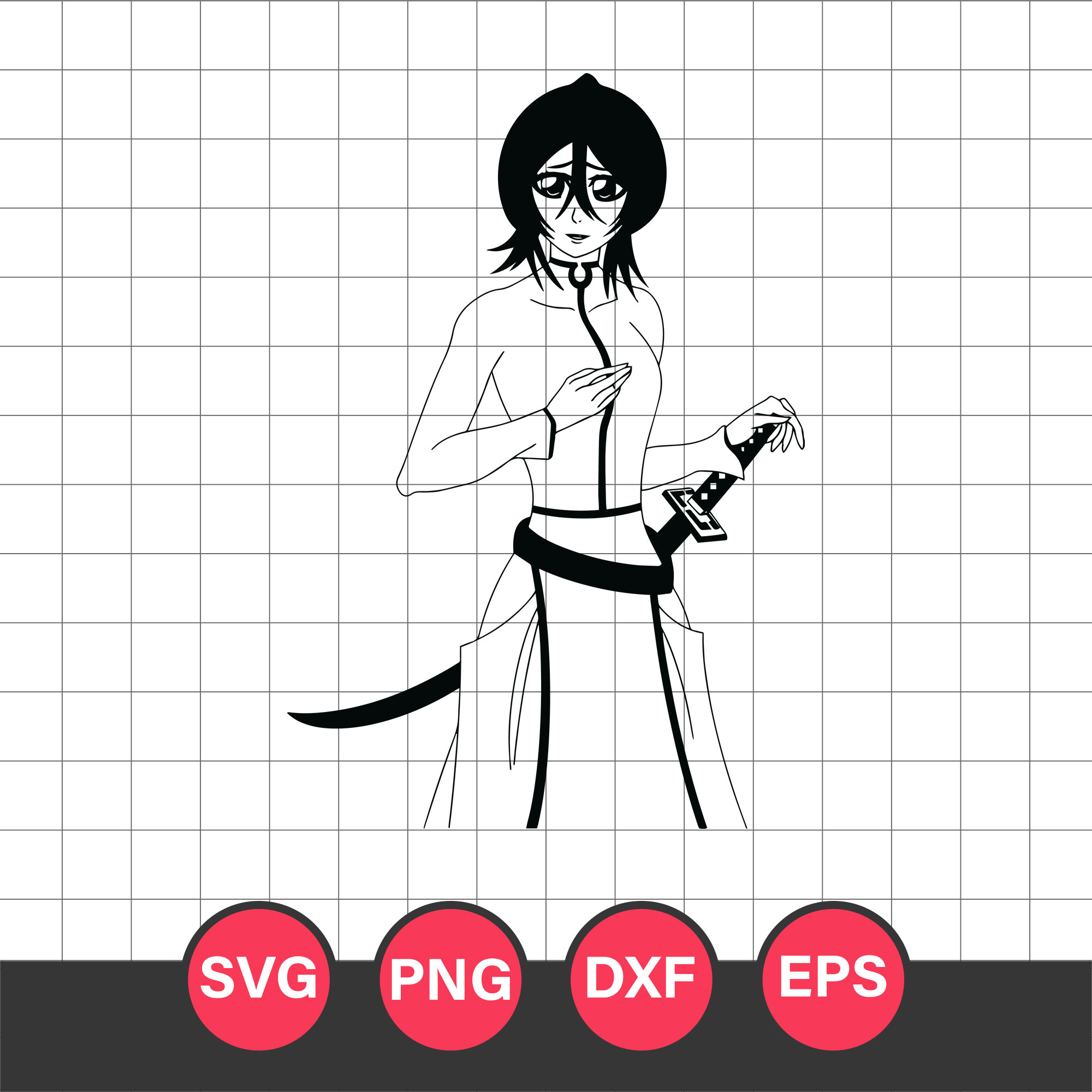 Kuchiki Rukia Svg, Bleach Svg, Bleach Anime Svg, Bleach Char | Inspire ...