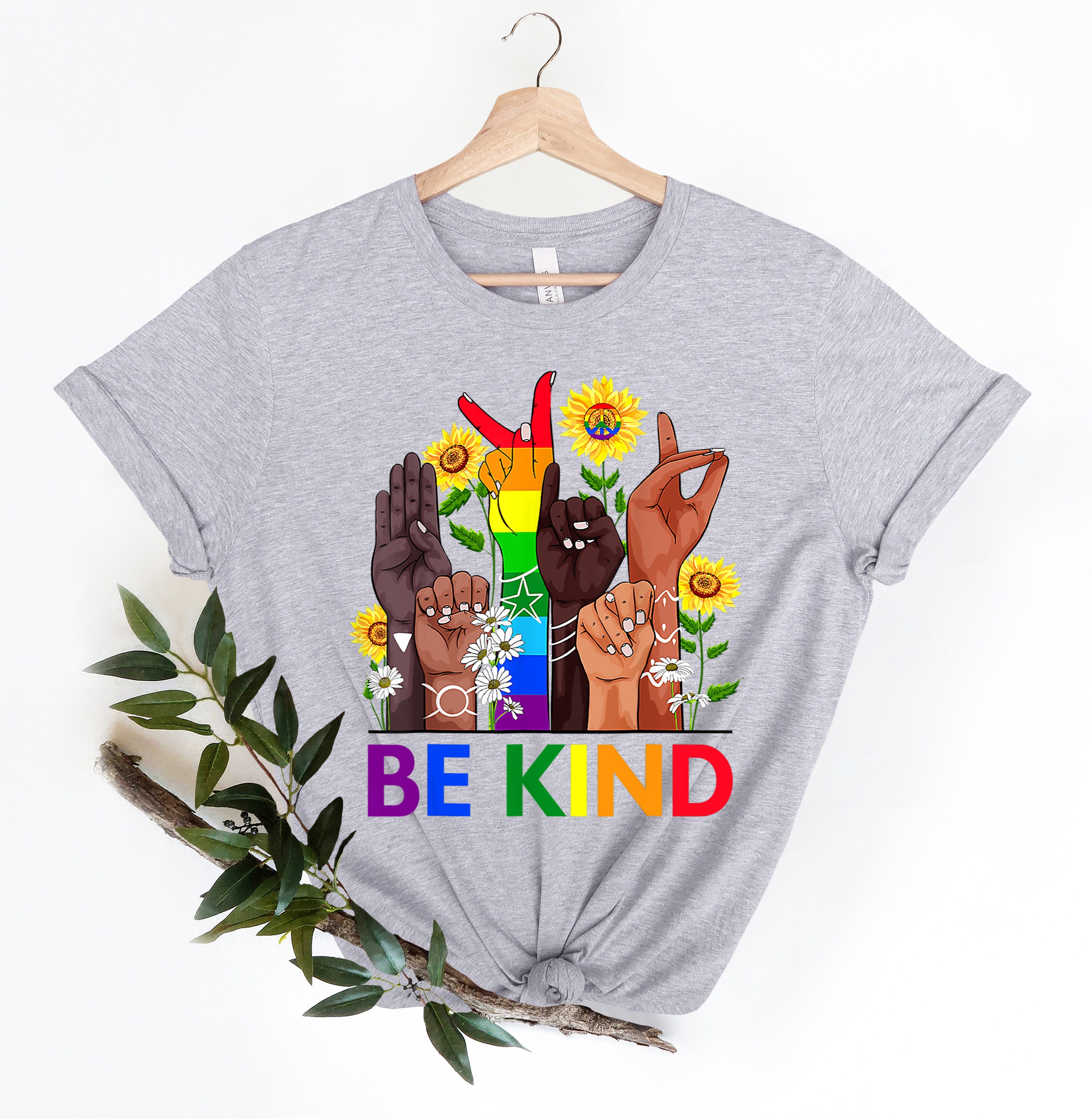 Be Kind Sign Language Svg Png, Be Kind Rainbow, Be Kind T-Sh | Inspire ...