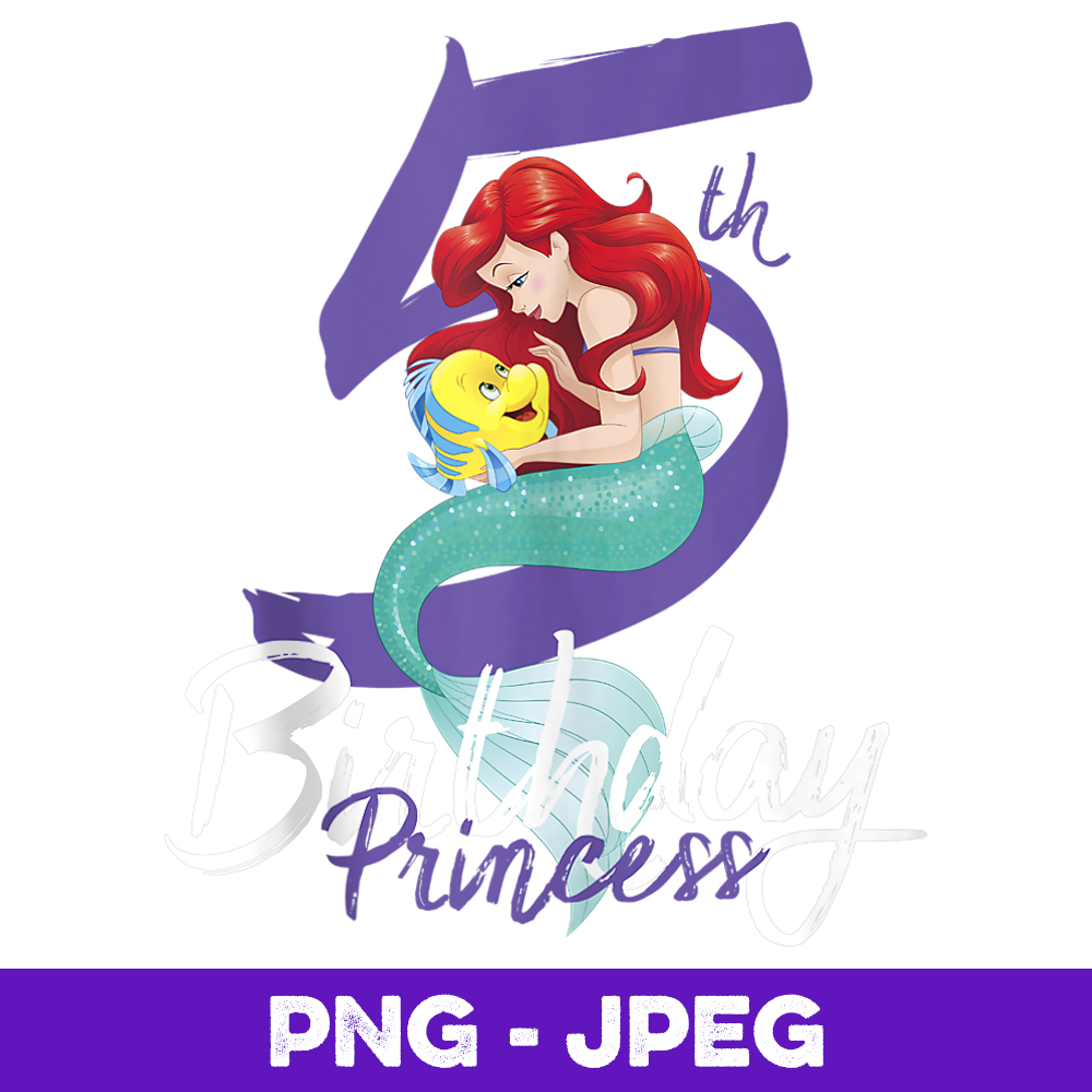 Disney The Little Mermaid Ariel 5th Birthday Princess V2 , P | Inspire ...