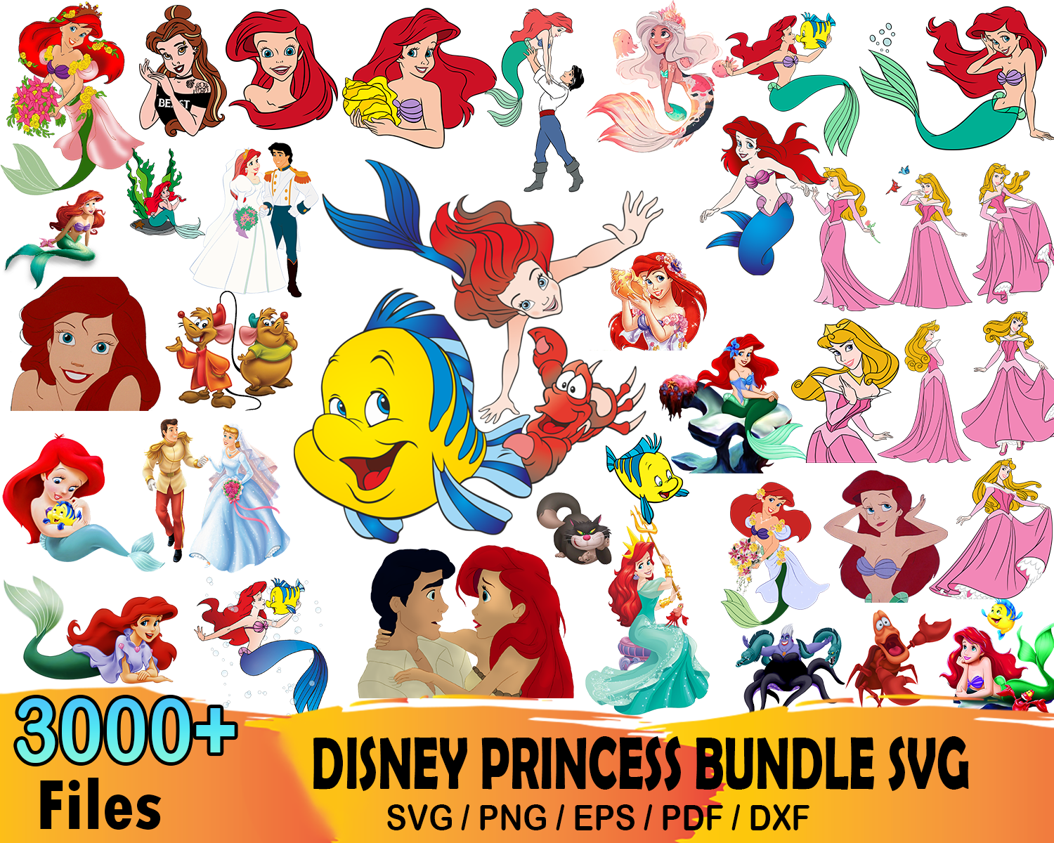 3000 Disney Princess Svg Bundle, Disney Svg, Princess Svg | Inspire Uplift