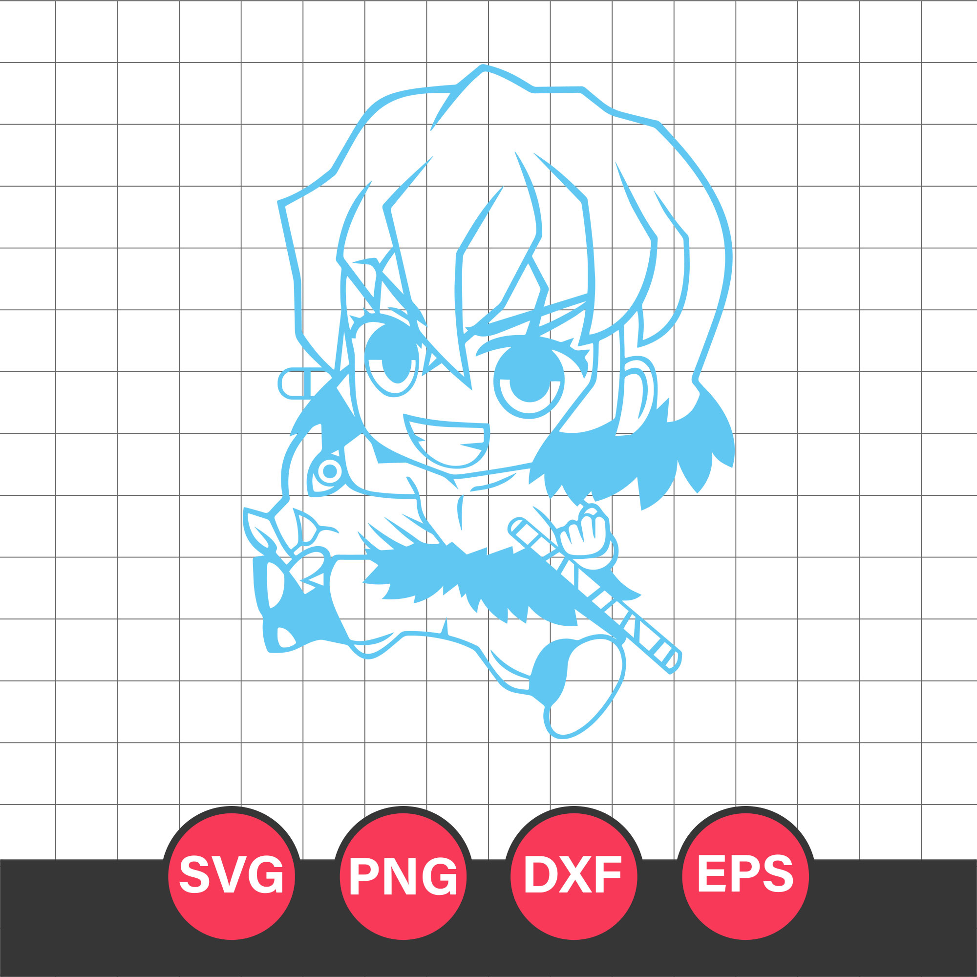Hashibira Inosuke Chibi Svg, Demon Slayer Chibi Svg, Kimetsu | Inspire ...