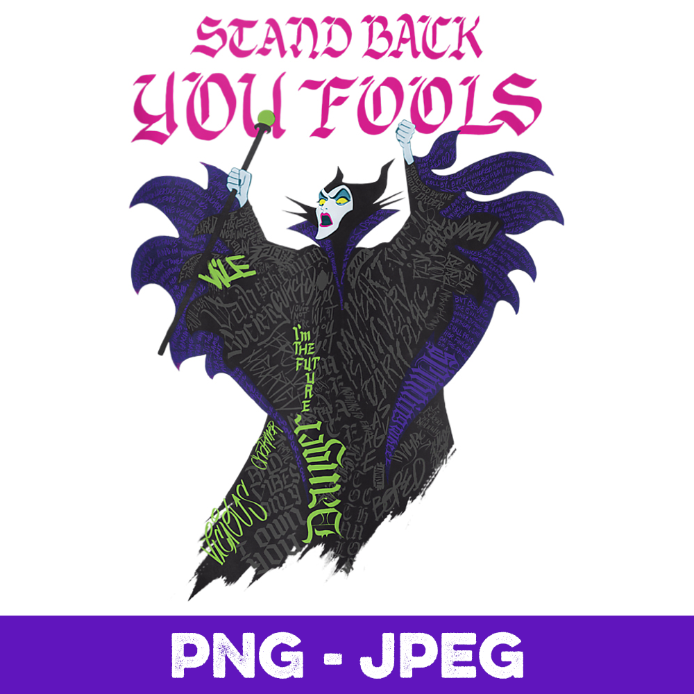 Disney Villains Maleficent Stand Back You Fools Text Fill V2 - Inspire ...