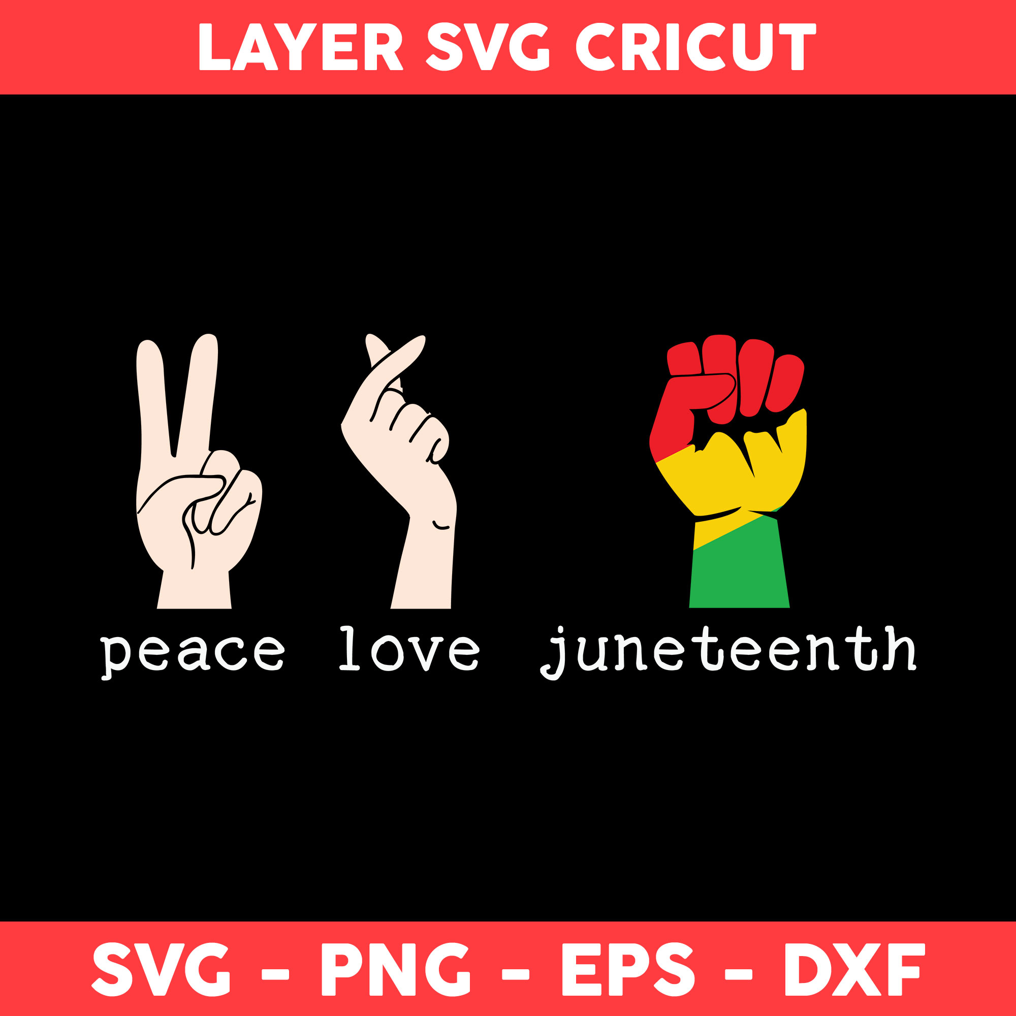 Peace Love Juneteenth 1965 Svg, Juneteenth Svg, Black Histor | Inspire ...
