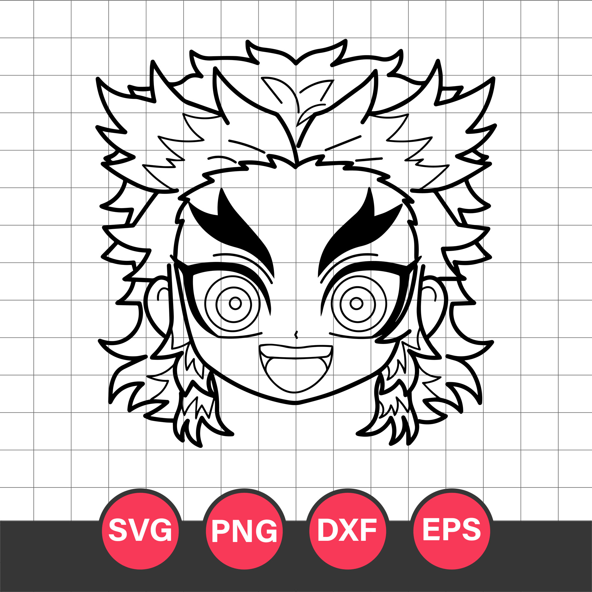 Chibi Rengoku Kyojuro Svg, Demon Slayer Svg, Kimetsu No Ya | Inspire Uplift
