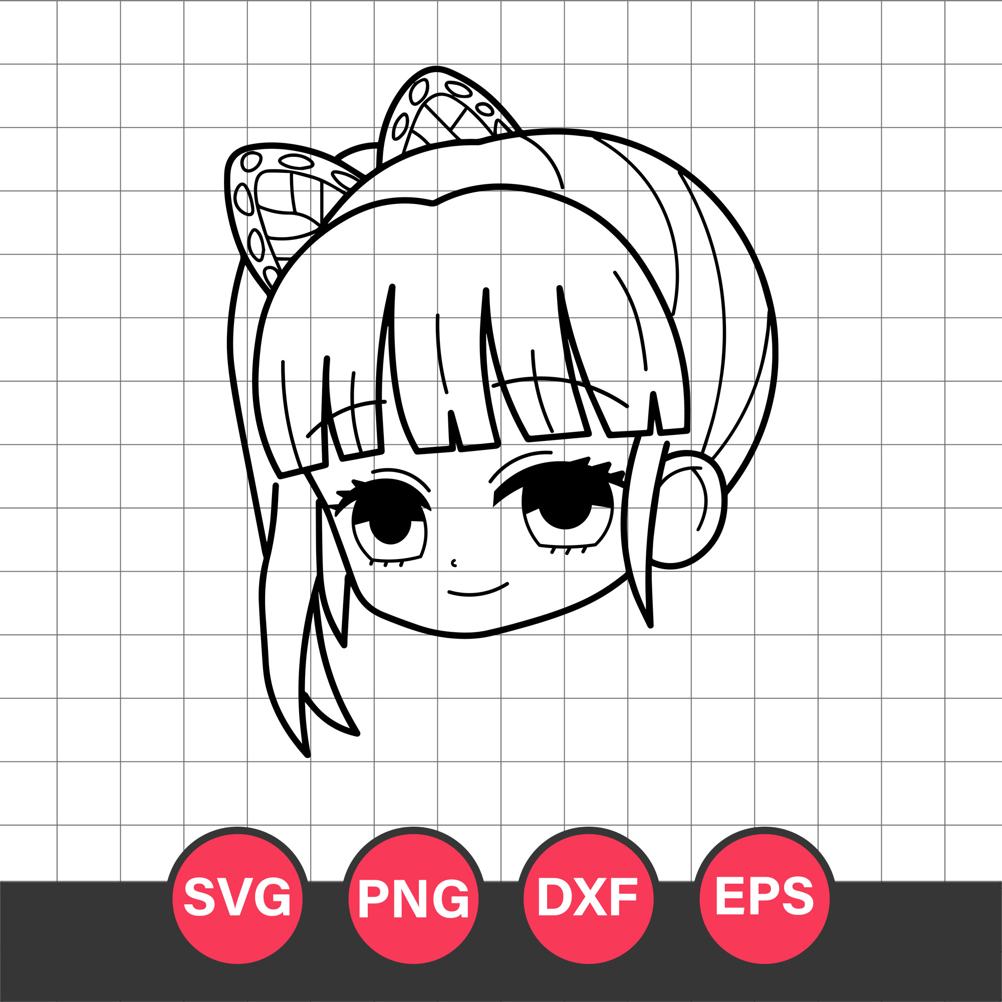 Chibi Kanao Tsuyuri Svg, Demon Slayer Svg, Kimetsu No Yaiba | Inspire ...