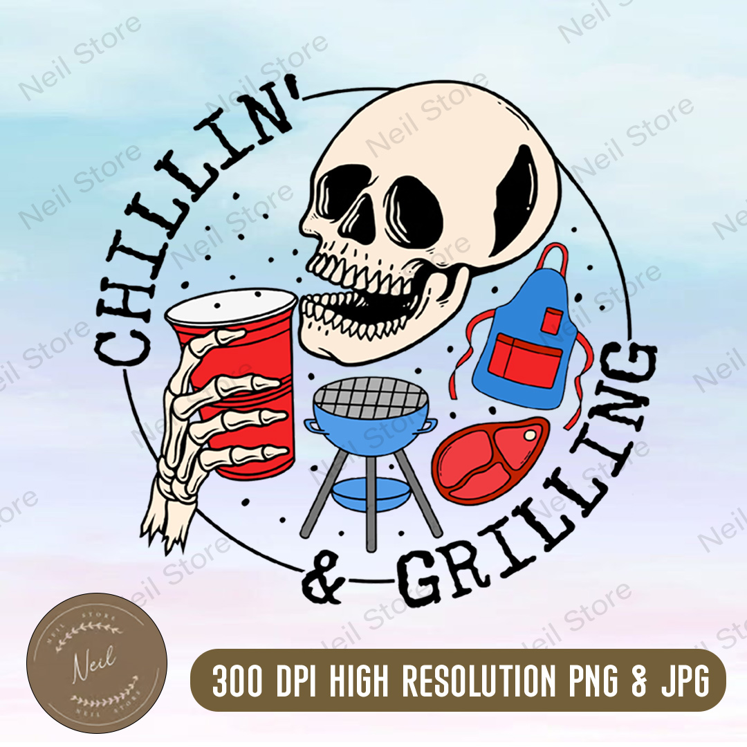 Chillin' And Grilling Png File, Vector Printable Clipart, Fu | Inspire ...