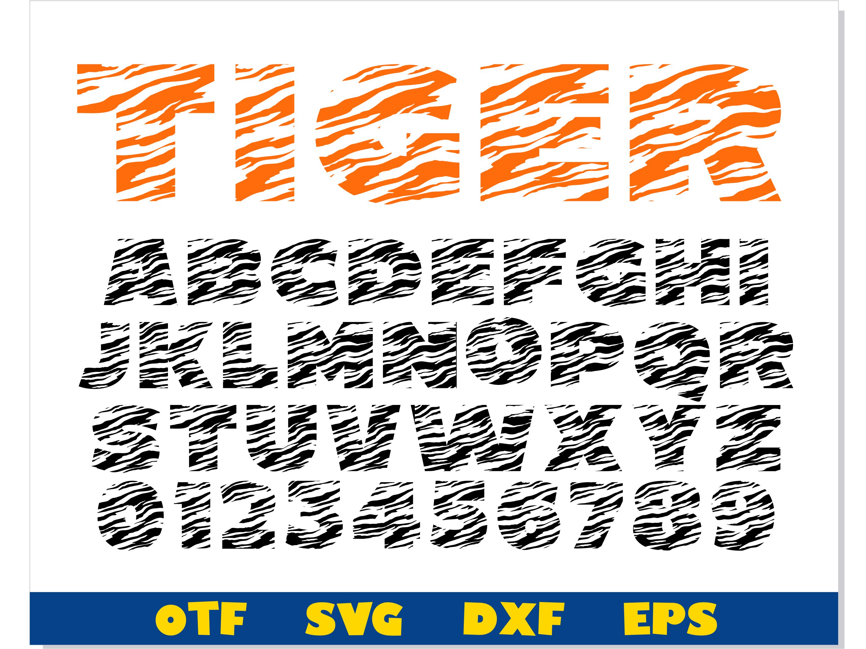Tiger Font otf, Tiger Font svg Cricut, Animal Font svg, Tige | Inspire ...
