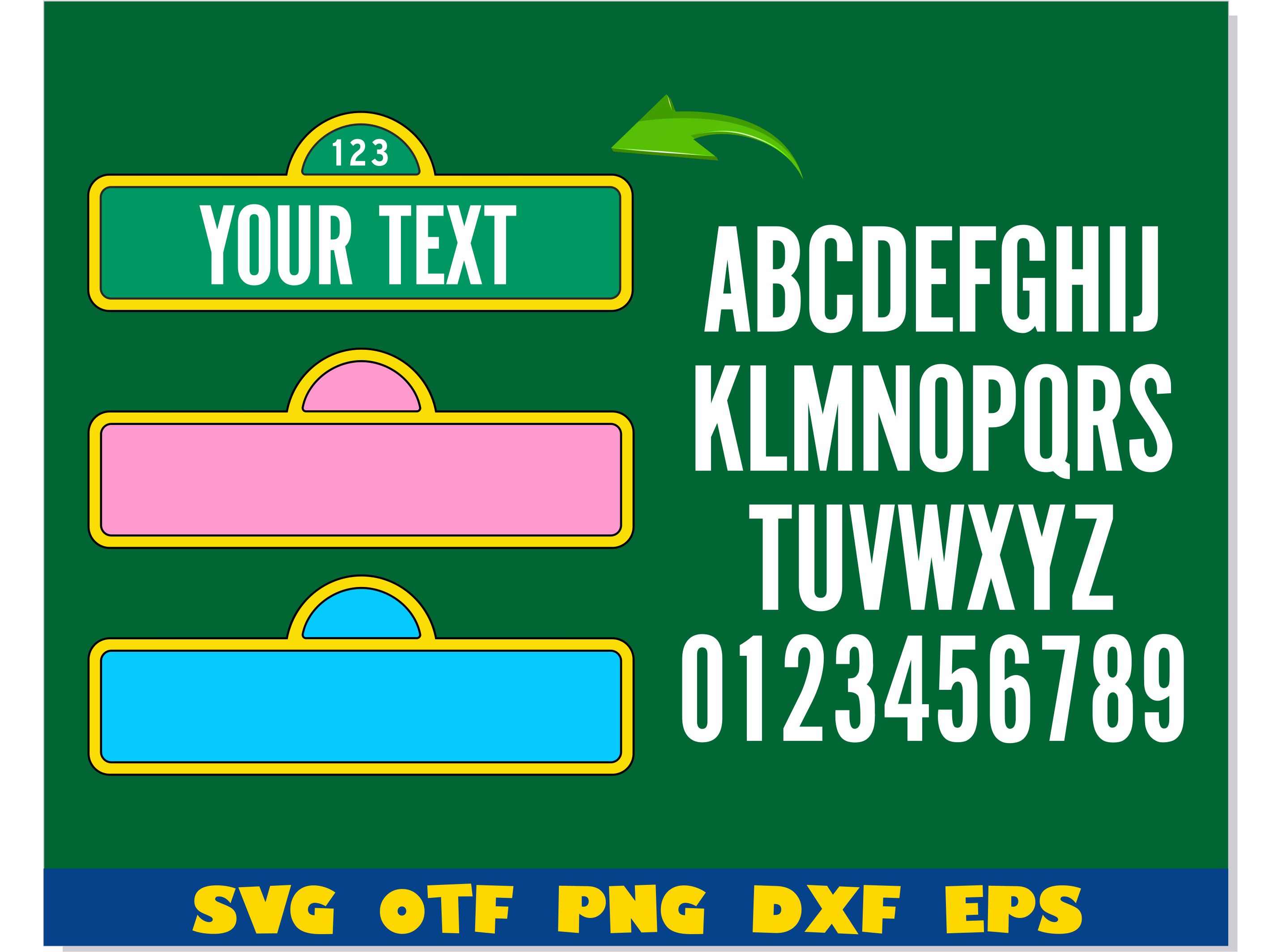 Sesame Street Sign Svg Personalize DIY Sesame Street Font Inspire Sesame Street Sign Svg Personalize DIY Sesame Street Font Inspire