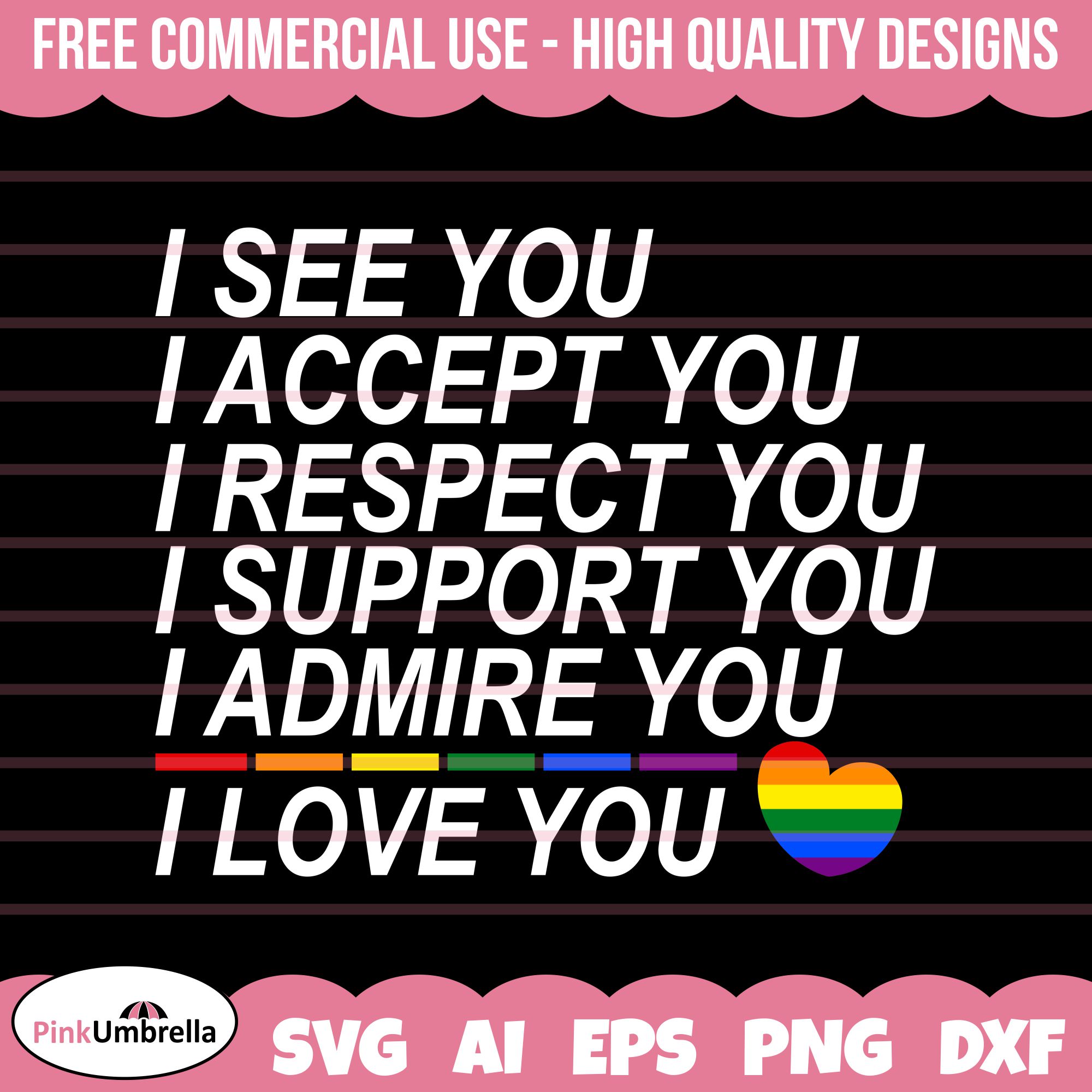I See, Accept, Respect, Support, svg, Human Rights Svg, LGBT - Inspire ...