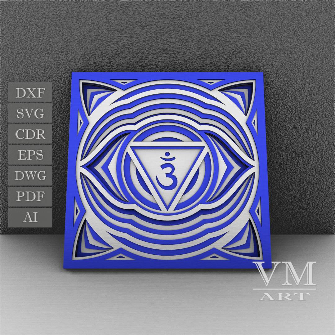 H06 - Third Eye Chakra Digital cut DXF, Wall Hanging art, Aj | Inspire ...