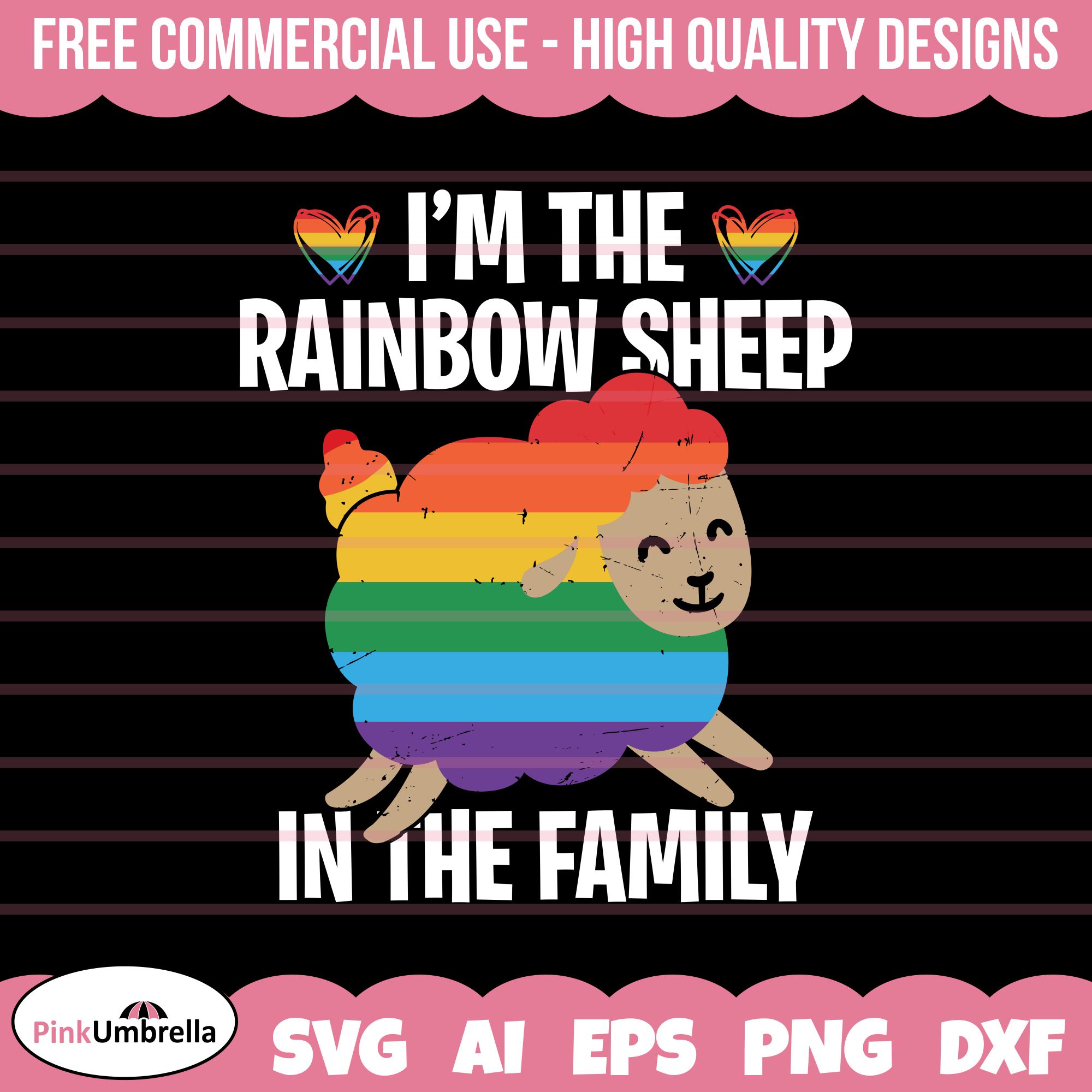 I'm The Rainbow Sheep svg, Human Rights Svg, LGBTQ Svg, Gay - Inspire ...