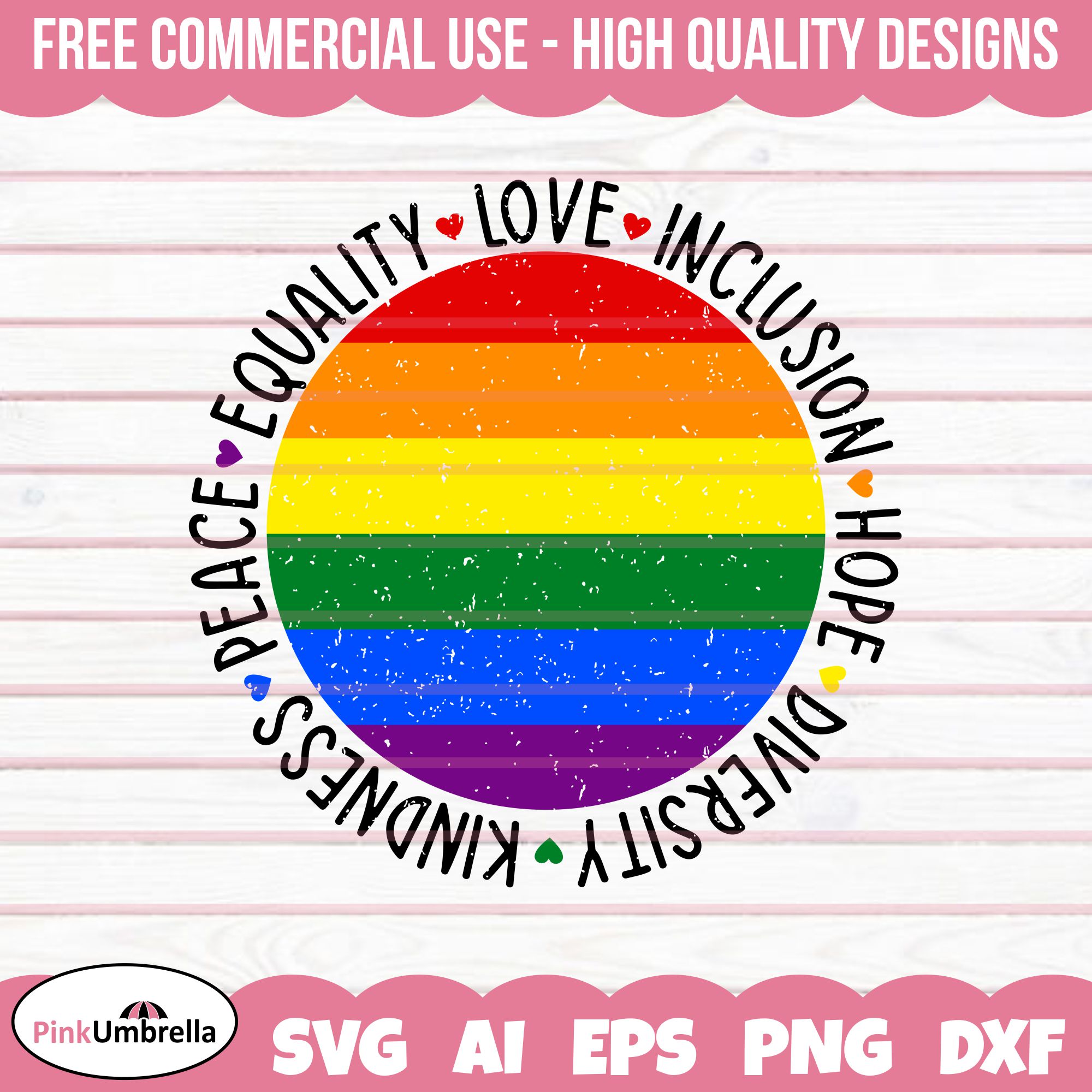 Kindness Equality Love LGBTQ svg, Human Rights Svg, LGBTQ S | Inspire ...